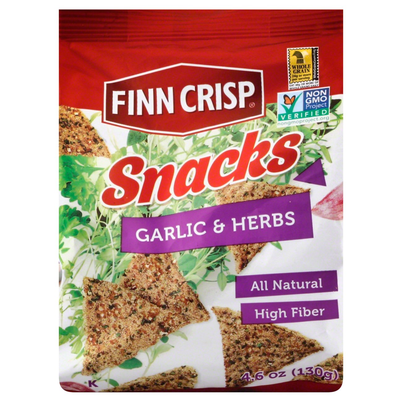 Finn Crisp Plus Rye Herb Snack Garlic and Herbs - Shop Crackers ...