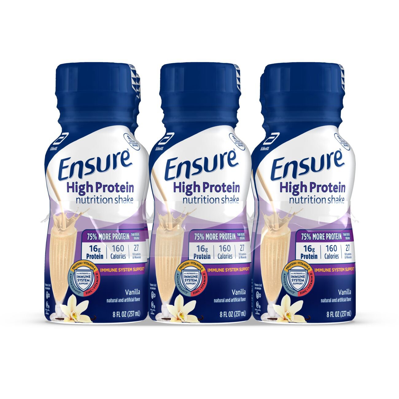 Ensure High Protein Nutrition Shakes 6 pk Bottles - Vanilla - Shop Diet ...