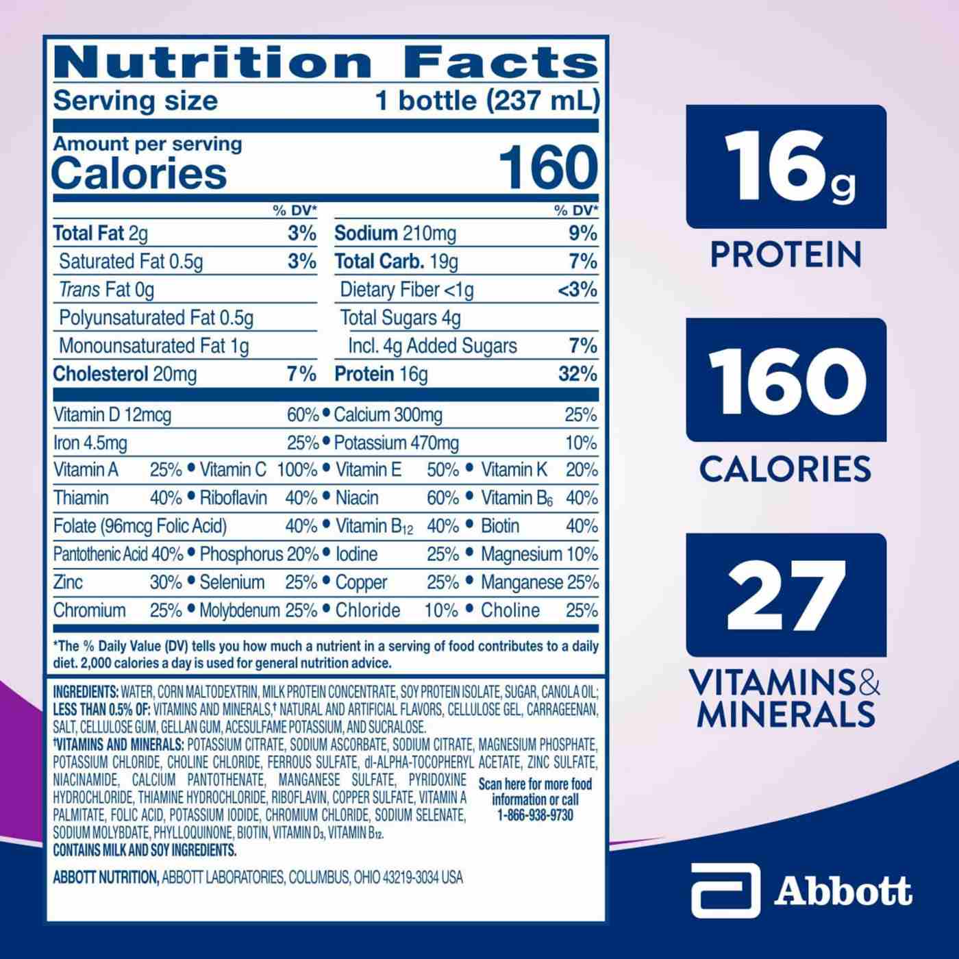 Ensure High Protein Nutrition Shakes 6 pk Bottles - Vanilla - Shop Diet ...