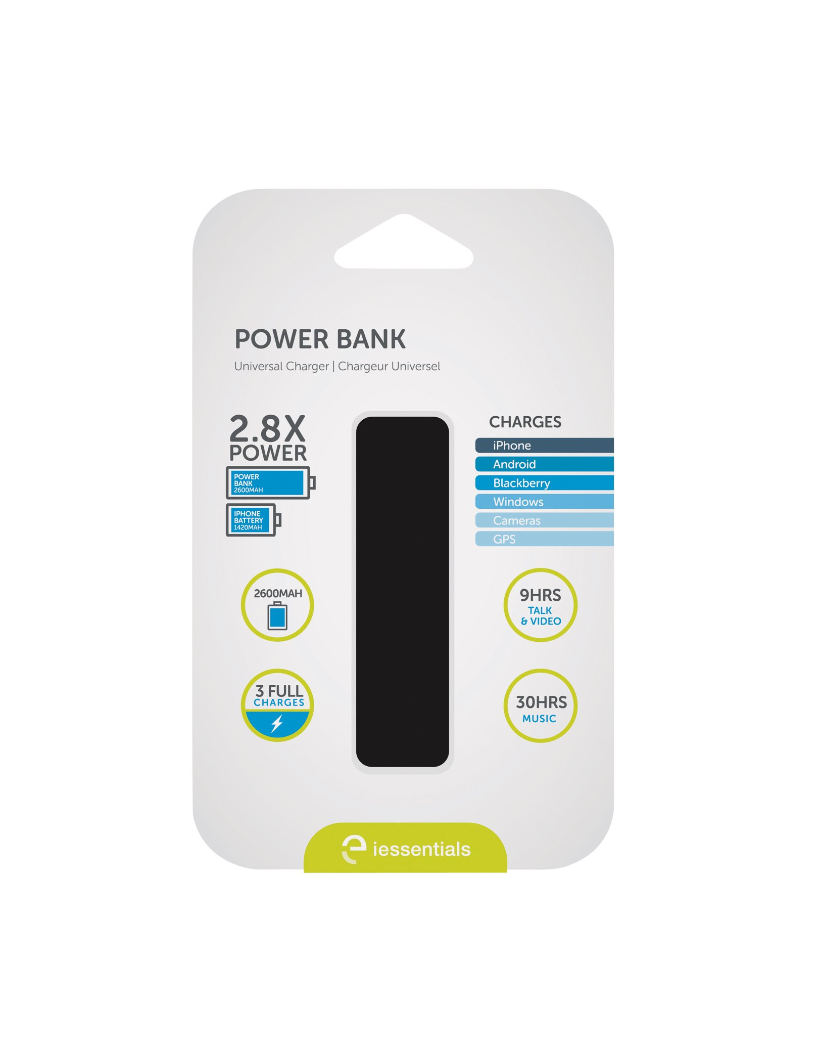 iEssentials 1600 MAH Power Bank, Black - Shop Phone chargers at H-E-B