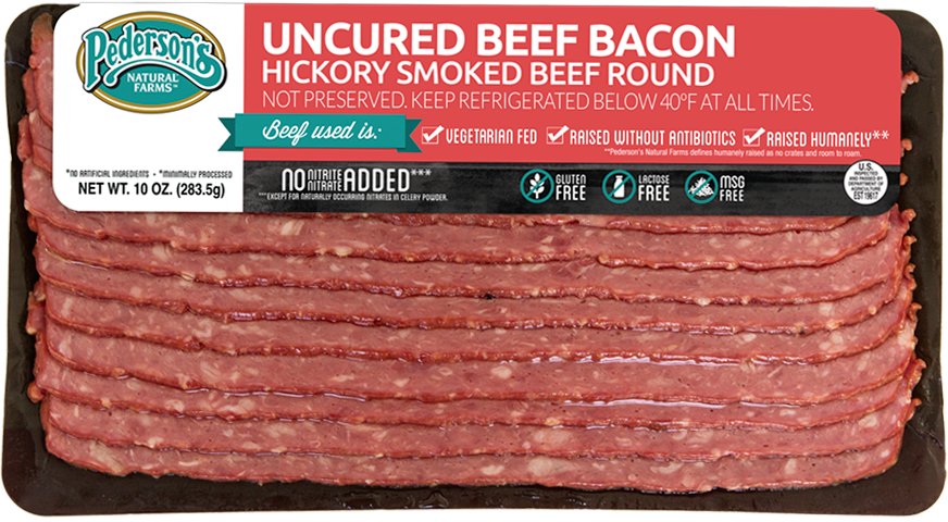 Pederson's Natural Farms Hickory Smoked Uncured Beef Bacon - Shop Bacon at H-E-B