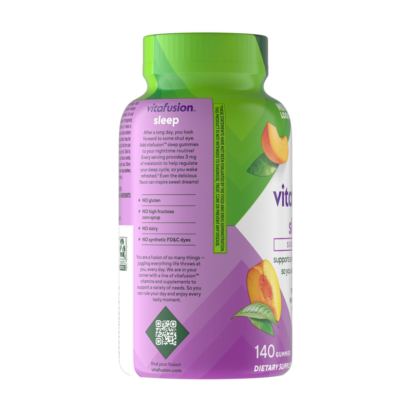 Vitafusion Sugar Free Melatonin Sleep Gummies - Peach & White Tea ...