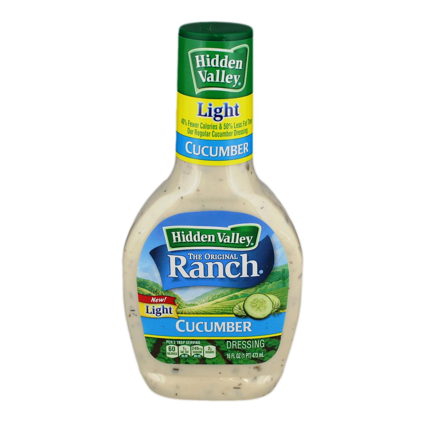 Hidden Valley Cucumber Ranch Light Dressing - Shop Salad dressings at H-E-B