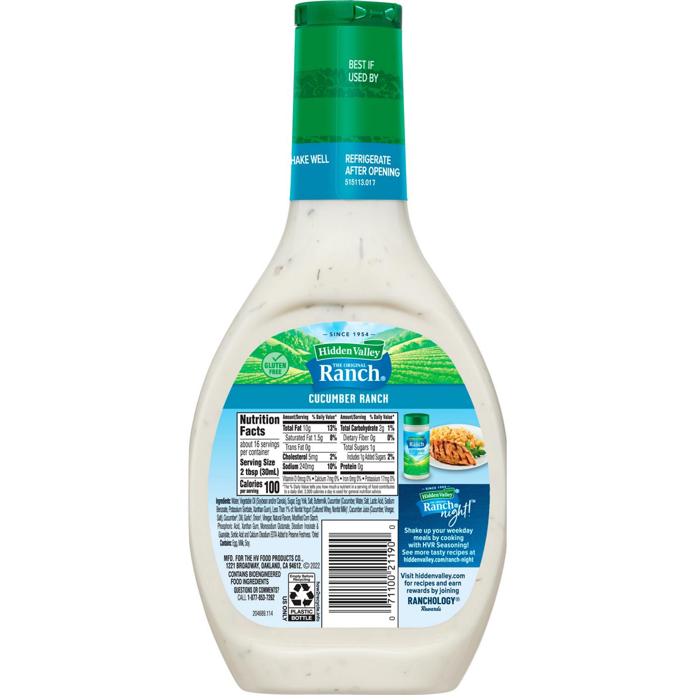 Hidden Valley Cucumber Ranch Topping & Dressing - Shop Salad dressings ...