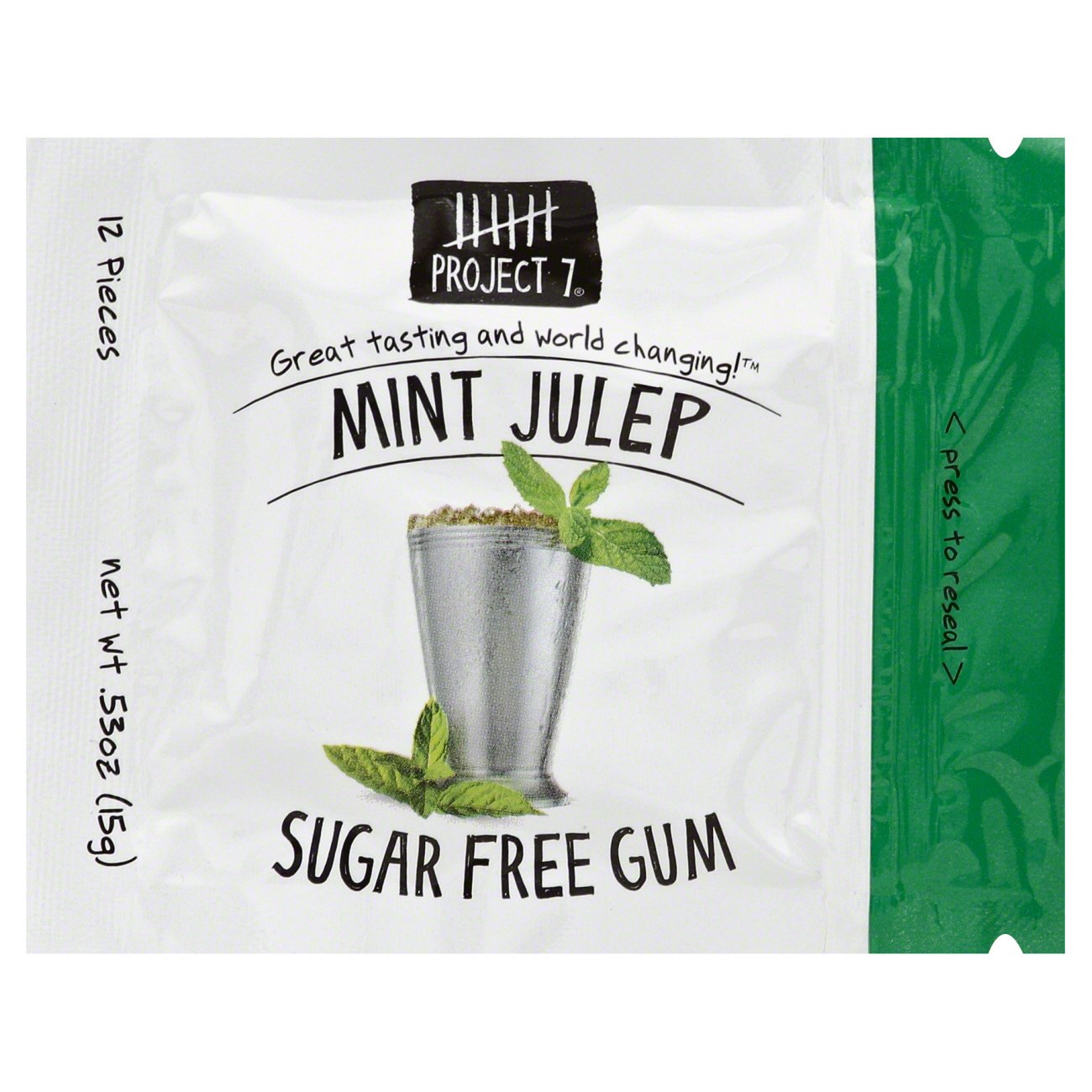 Project 7 Sugar Free Gum, Mint Julep - Shop Candy at H-E-B