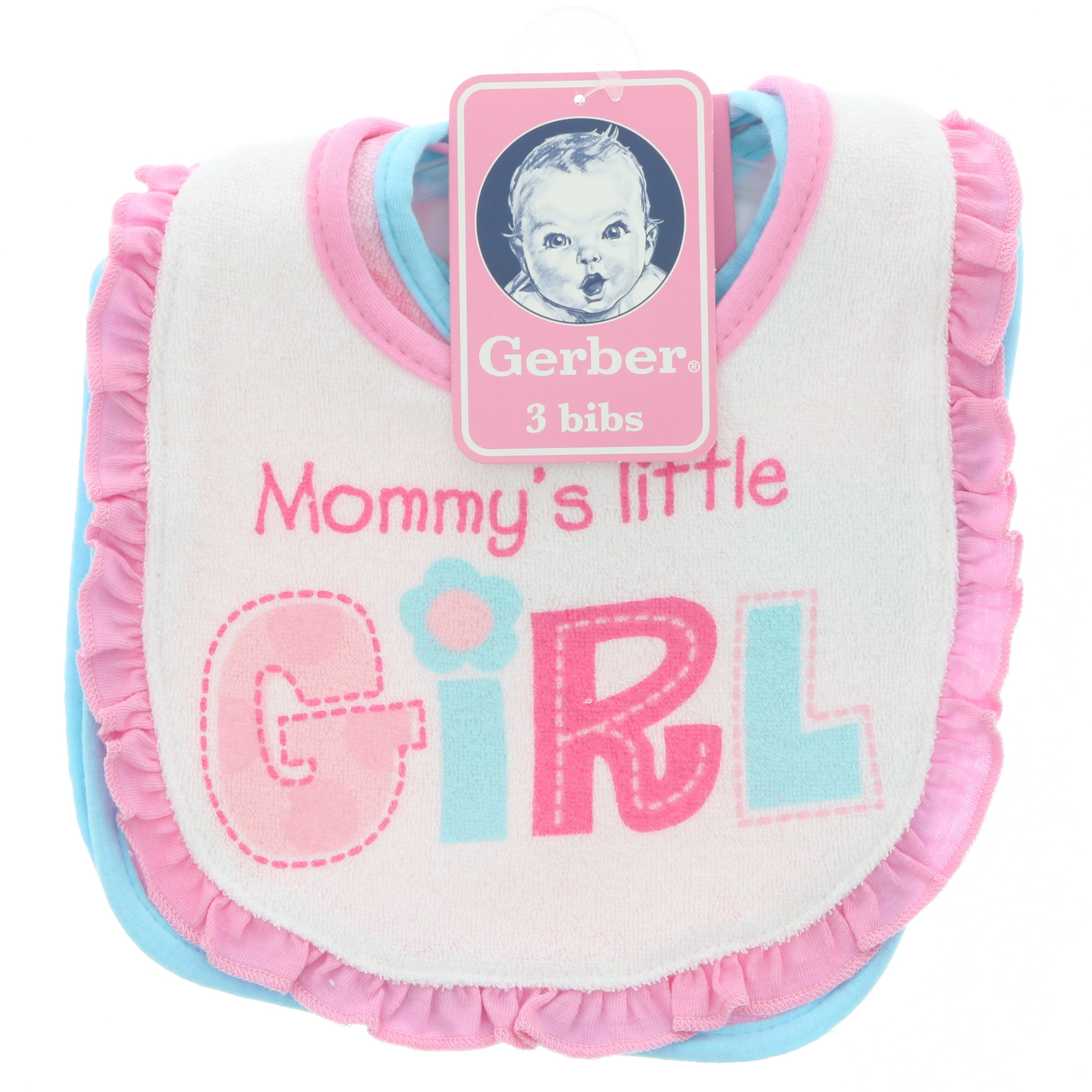 Gerber Girls Terry Bibs - Shop Bibs at H-E-B