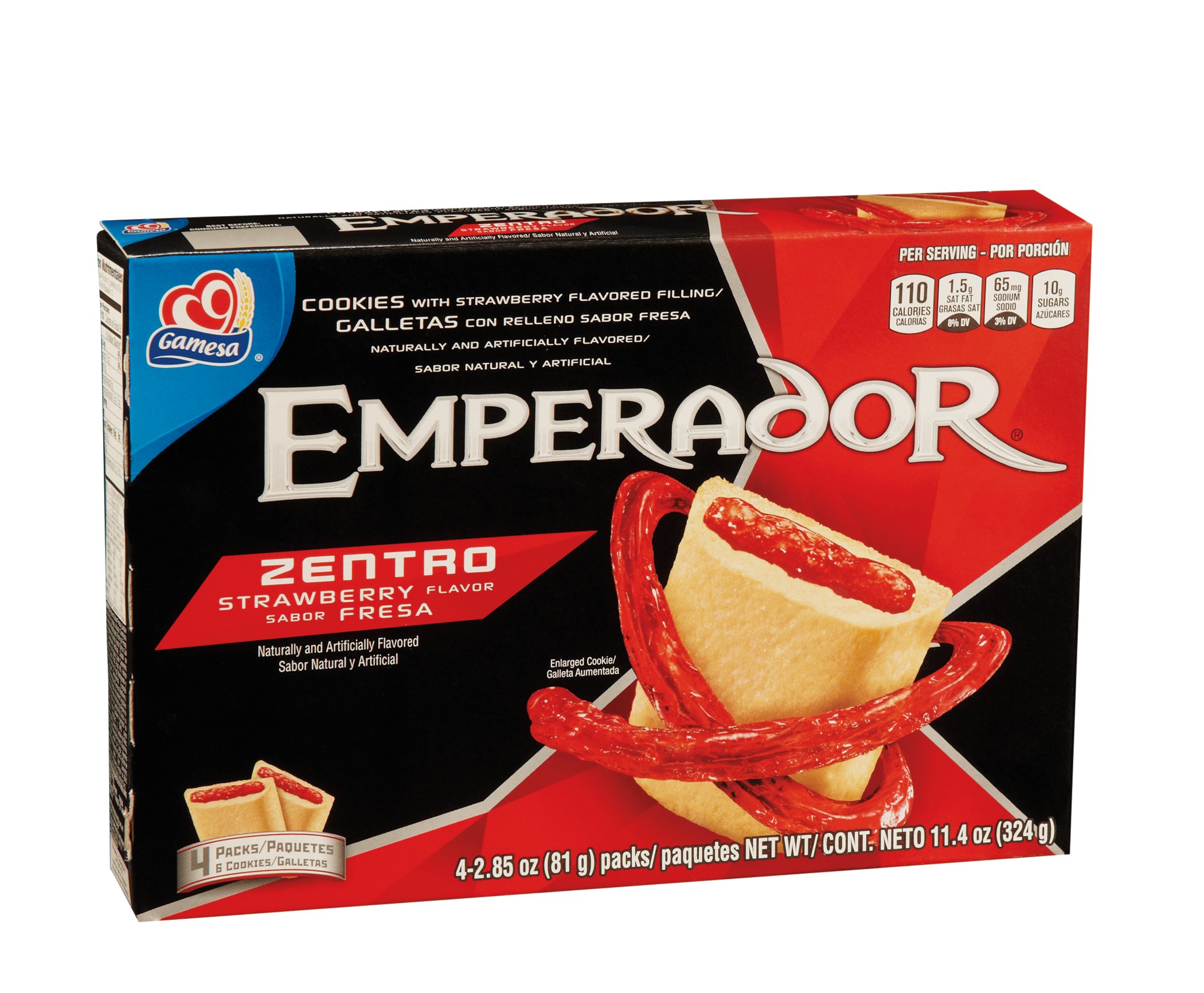 Gamesa Emperador Zentro, Strawberry - Shop Cookies at H-E-B