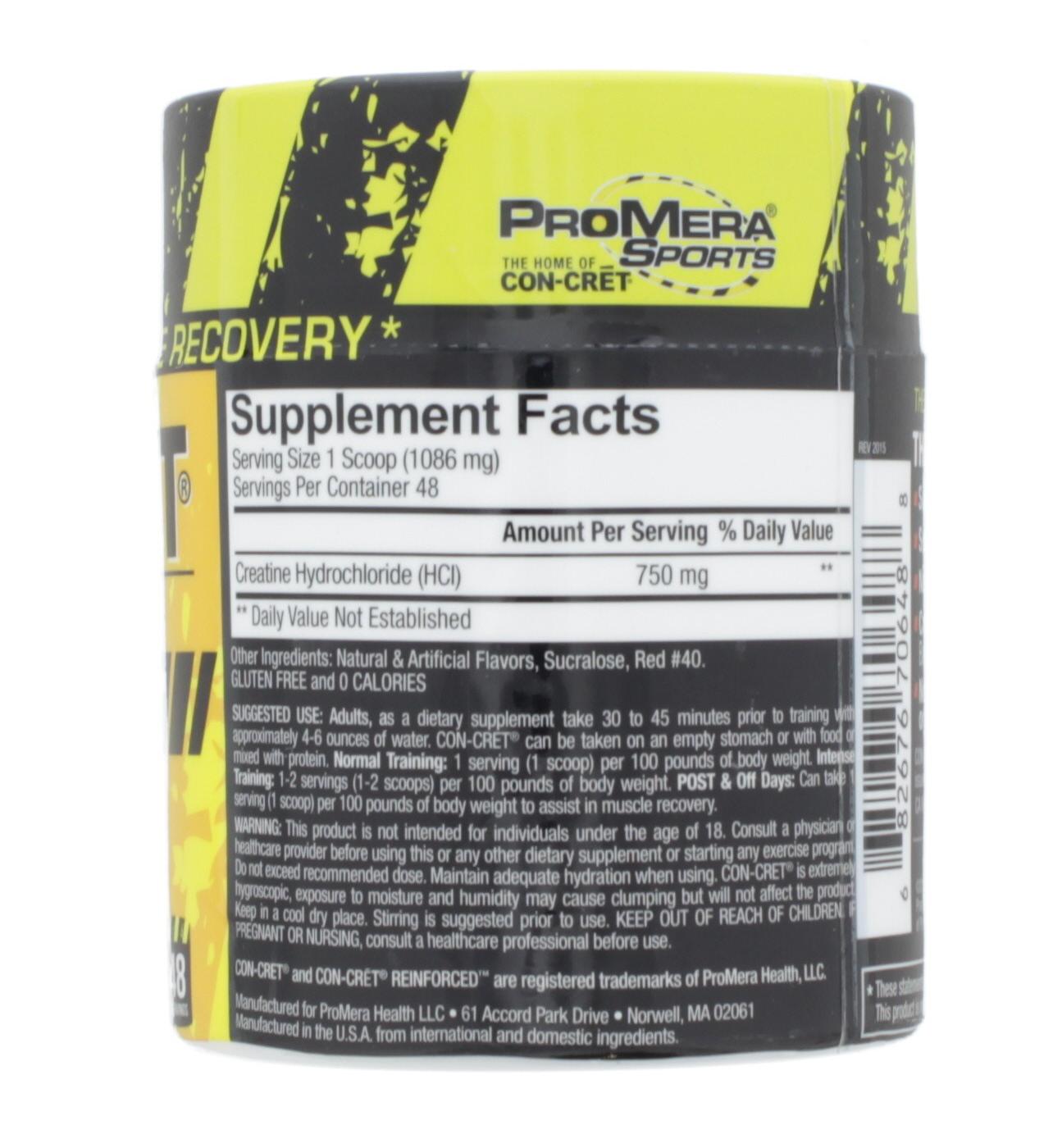 ProMera CON-CRĒT Creatine Hydrochloride Dietary Supplement, Fruit Punch ...