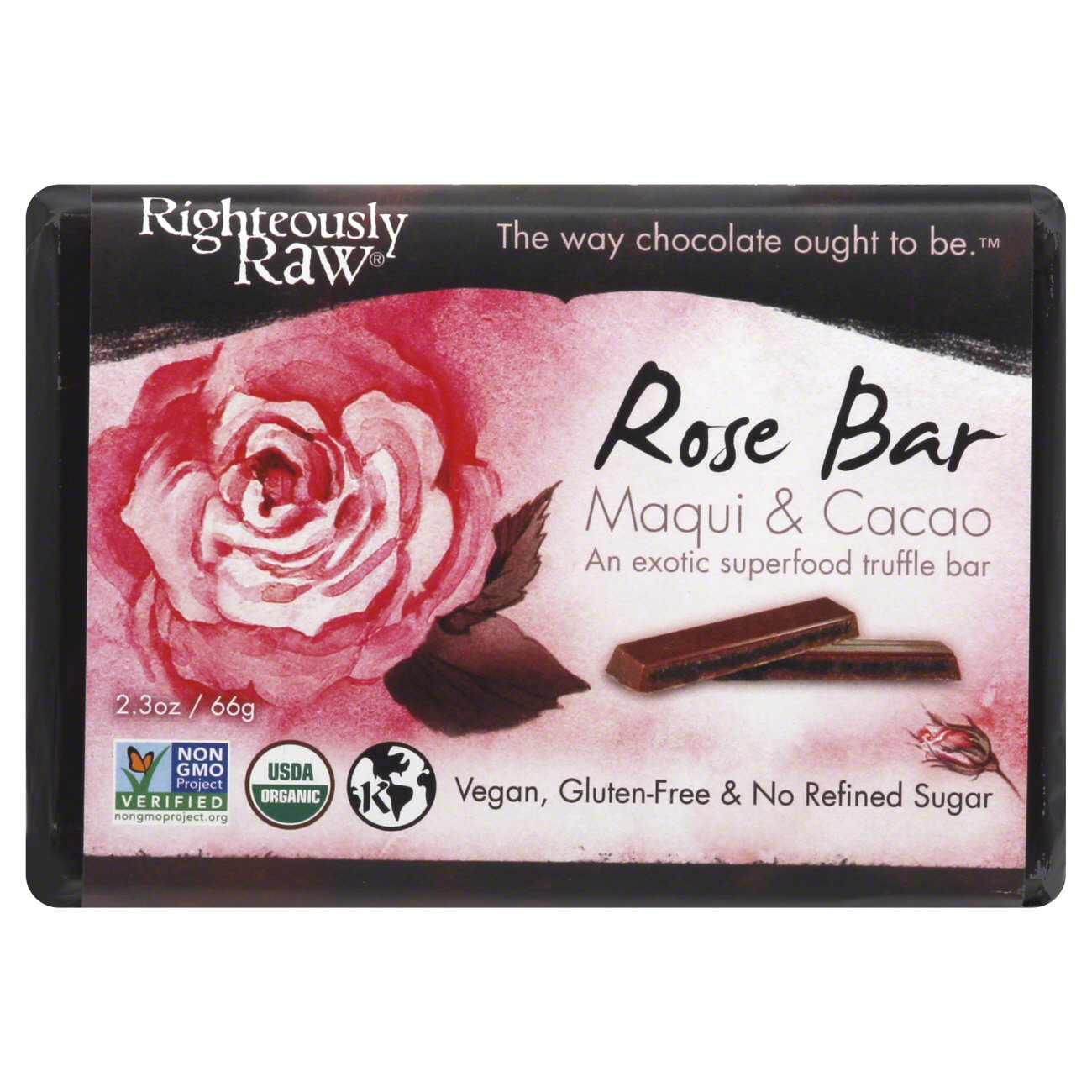Righteously Raw Rose Bar Maqui & Cacao Truffle Bar - Shop Granola ...