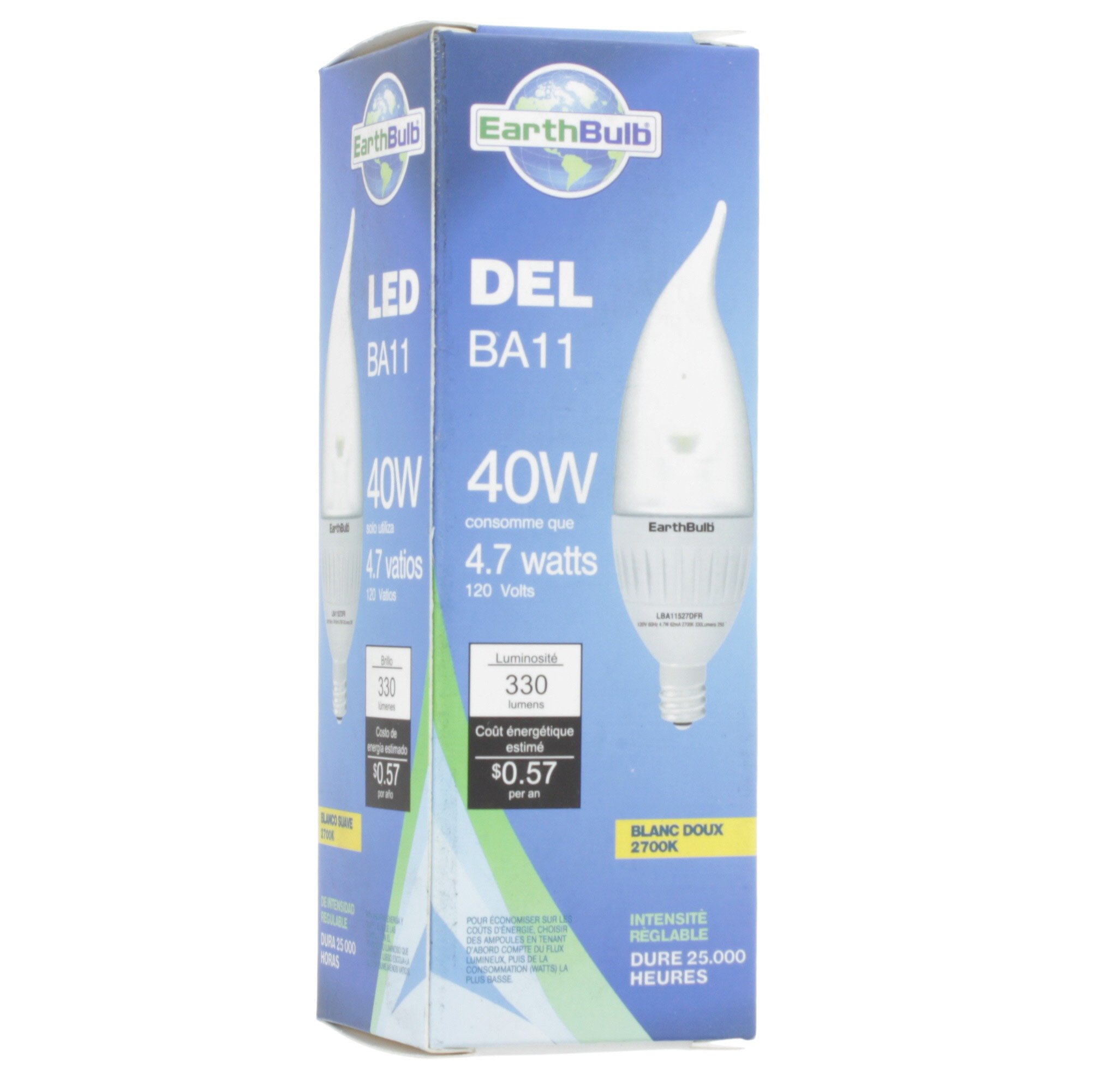 EarthBulb BA11 40-Watt Soft White LED Light Bulb - Shop Light bulbs at ...