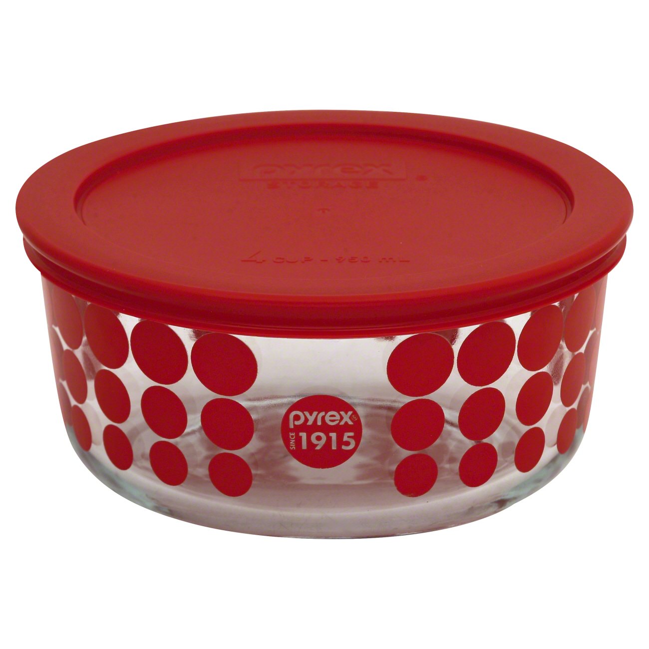 Pyrex Decorated 4 Cup Storage, Red - Shop Food storage at H-E-B