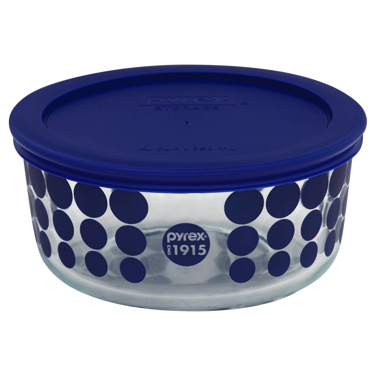 Pyrex 4 Cup Decorated Storage Container, Blue - Shop Kitchen & Dining ...