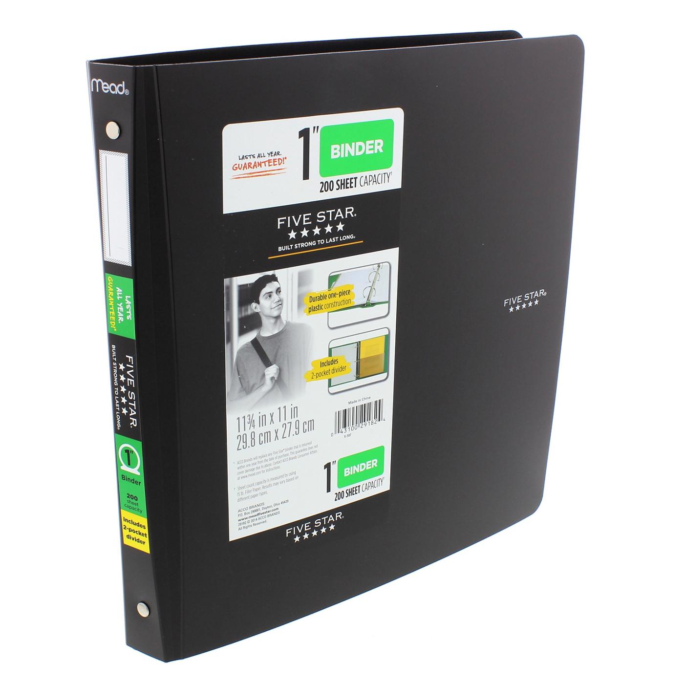 Mead Five Star Plastic Binder, Assorted Colors - Shop Binders at H-E-B