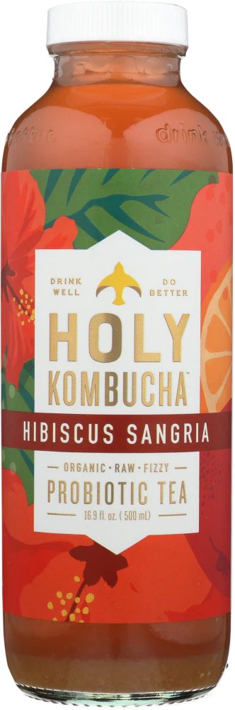 Holy Kombucha Hibiscus Sangria Probiotic Tea - Shop Tea at H-E-B