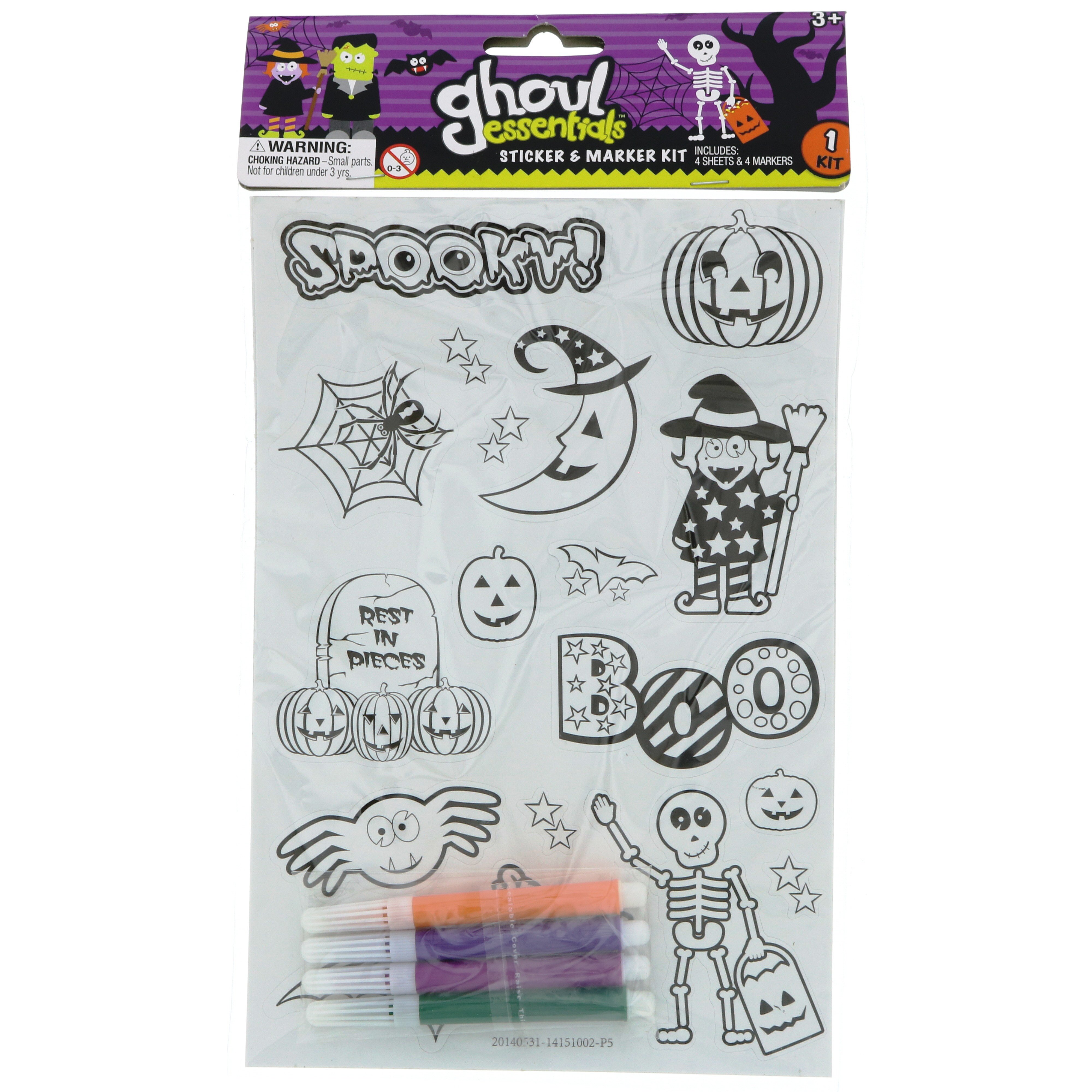 Ghoul Essentials Sticker & Marker Kit - Shop Kits at H-E-B