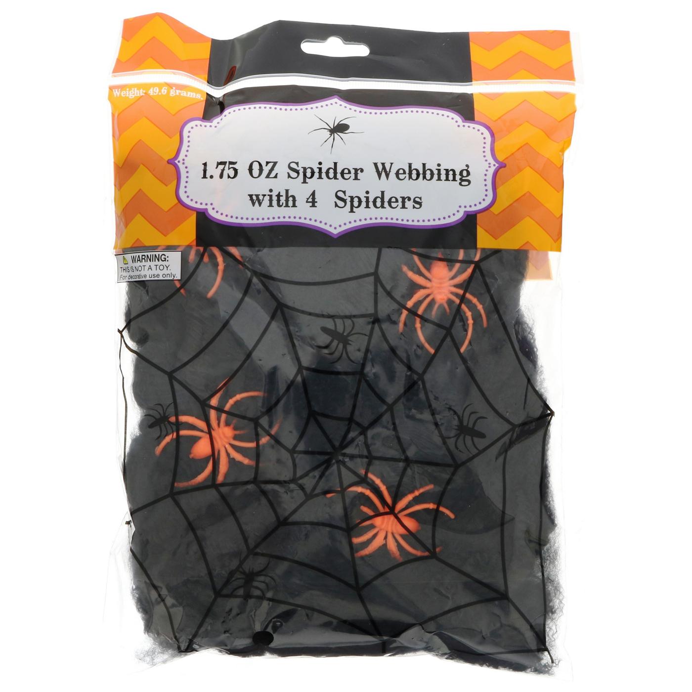 Regent Products Spider Webbing with 4 Spiders, Assorted Colors - Shop ...
