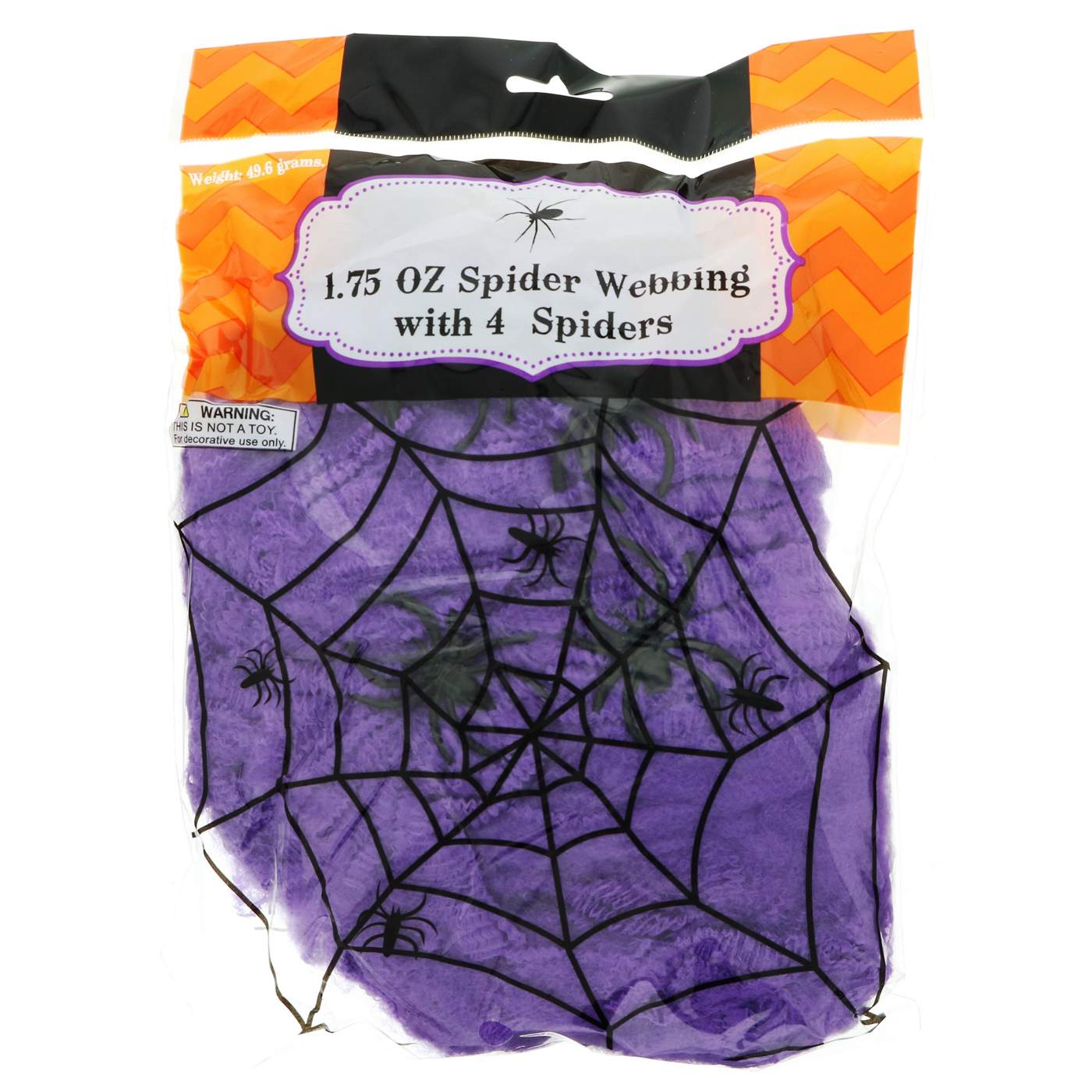 Regent Products Spider Webbing with 4 Spiders, Assorted Colors - Shop ...