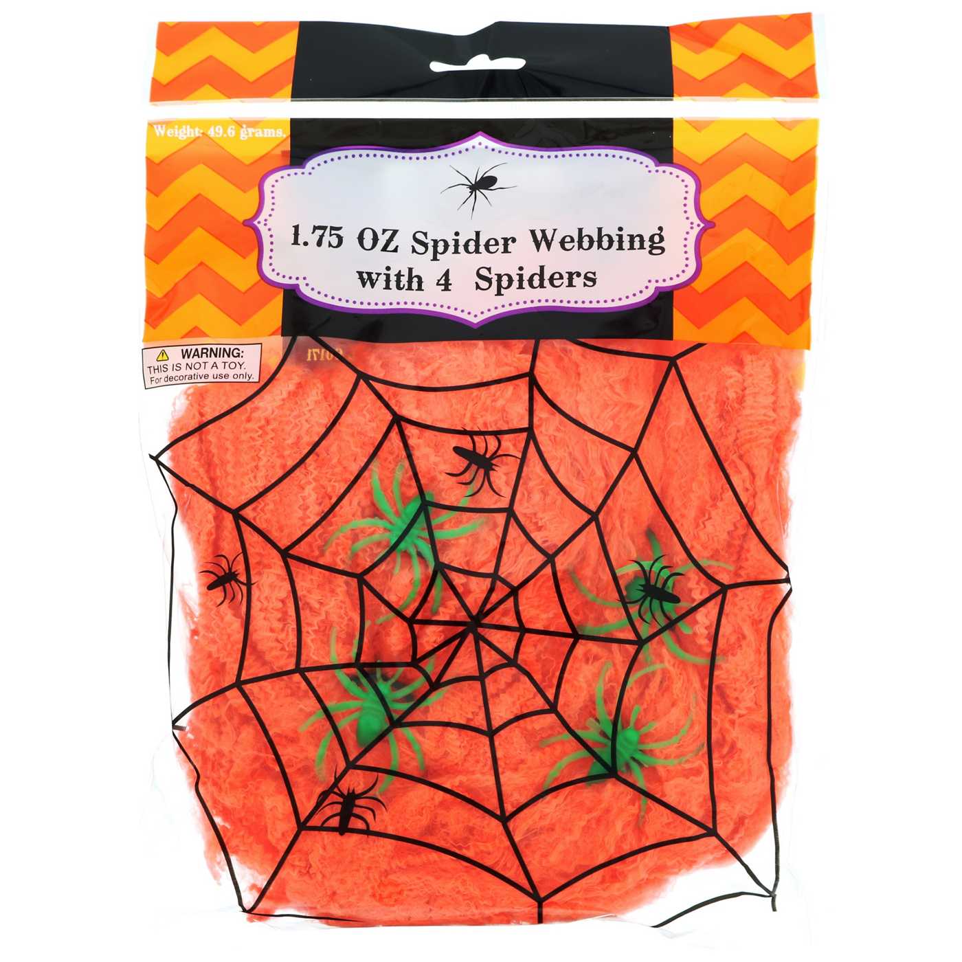 Regent Products Spider Webbing with 4 Spiders, Assorted Colors - Shop ...