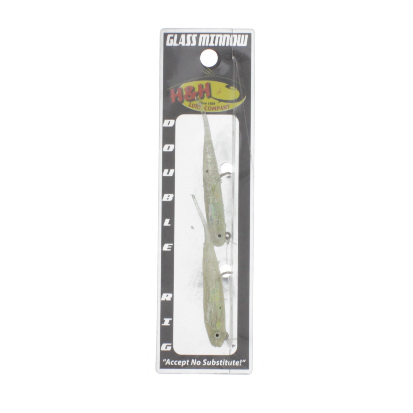 H&H Lure Company 3" Glass Minnow Double Rig, Moon Glow - Shop Fishing ...