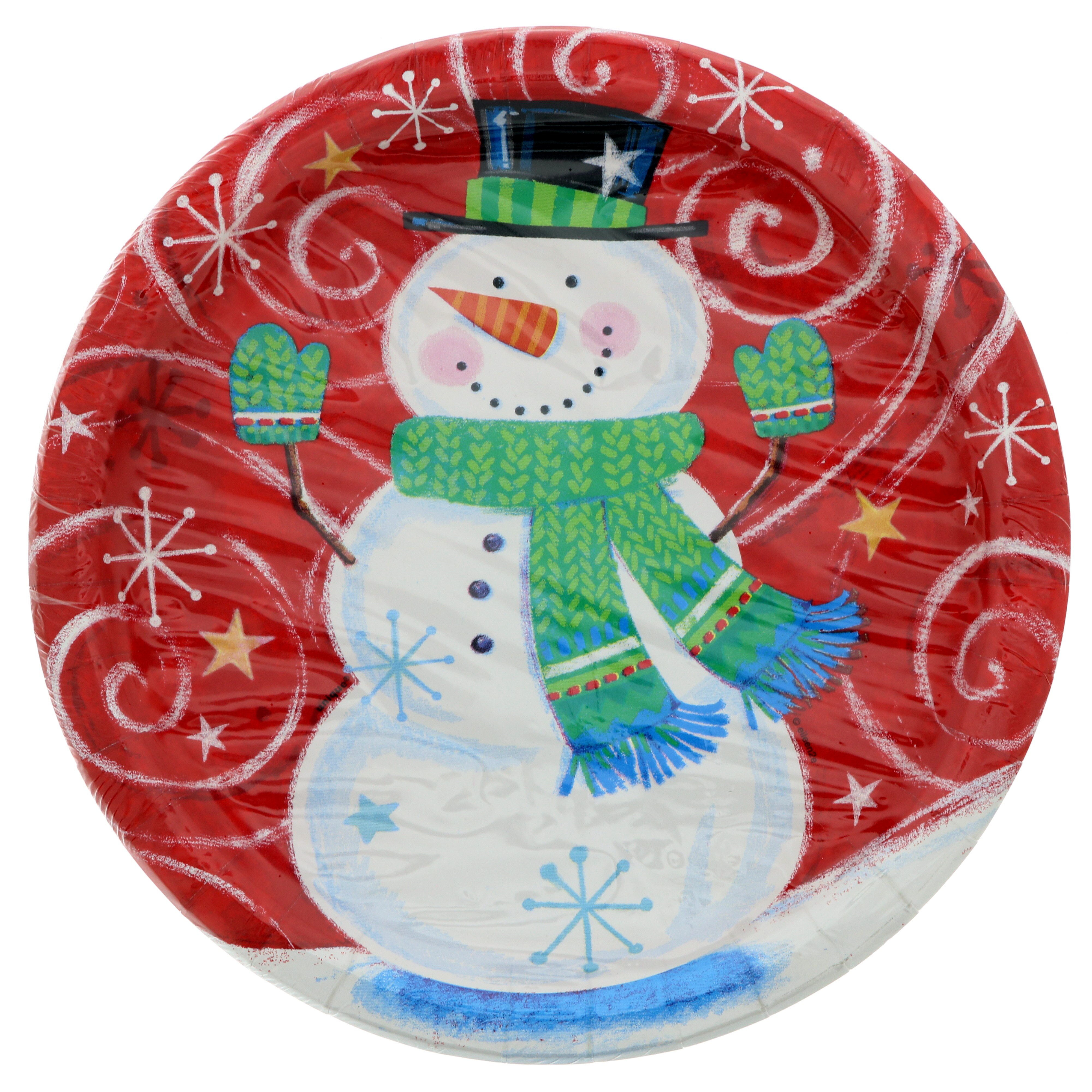 Unique Snowman Swirl 9" Plates - Shop Plates & bowls at H-E-B