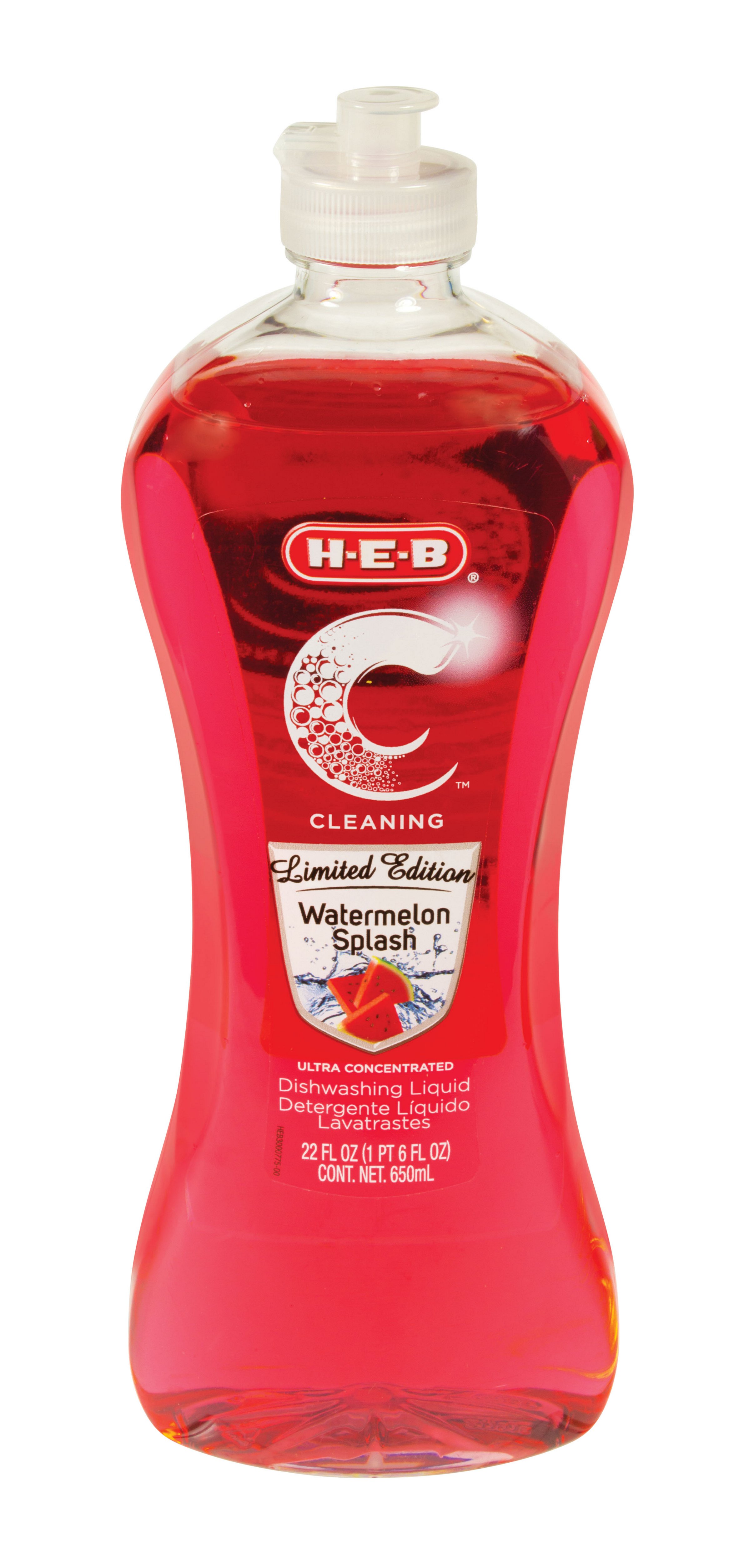 H-E-B Liquid Dish Soap Watermelon Mint - Shop Dish soap & detergent at ...
