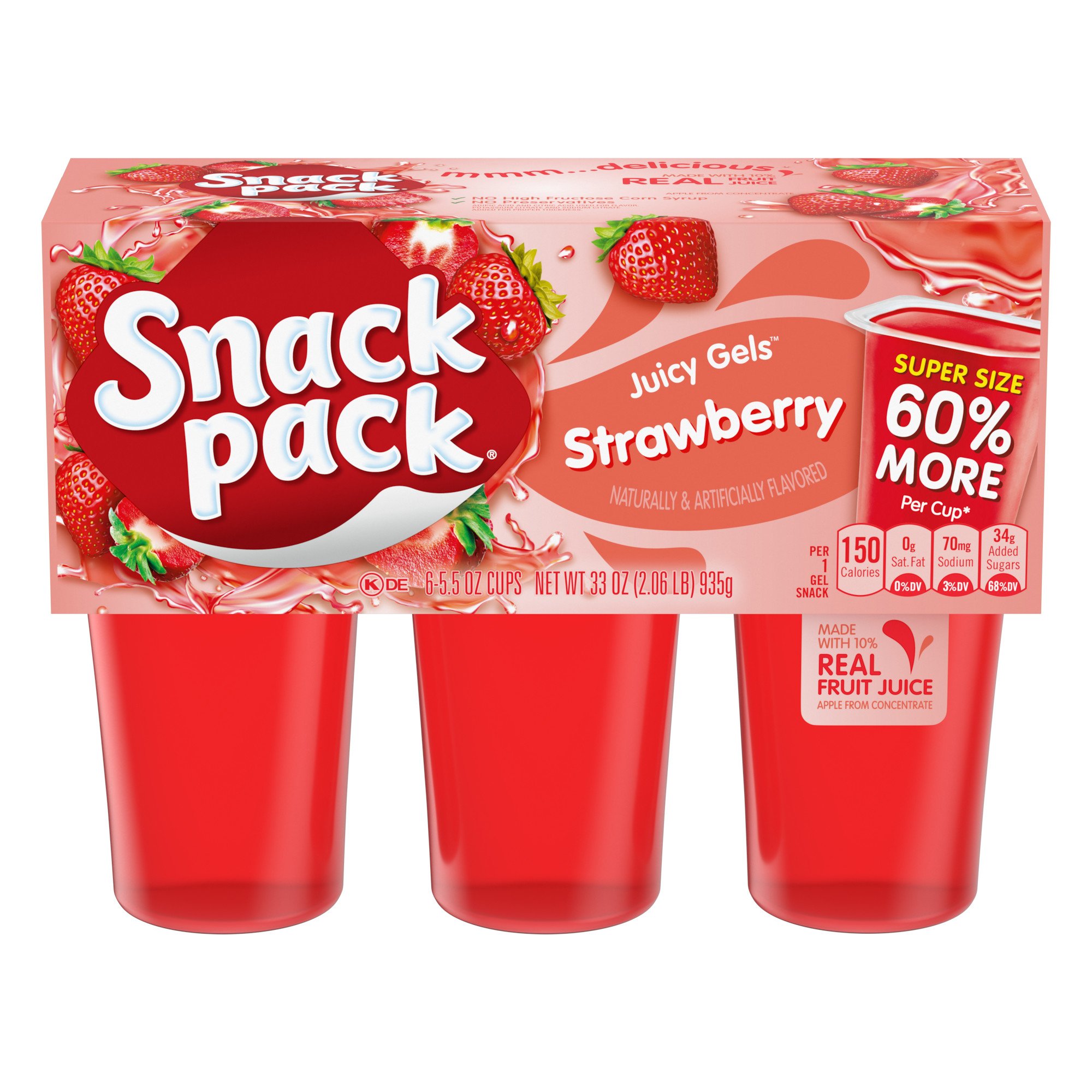 Hunt's Super Snack Pack Strawberry Juicy Gels Cups - Shop Pudding ...