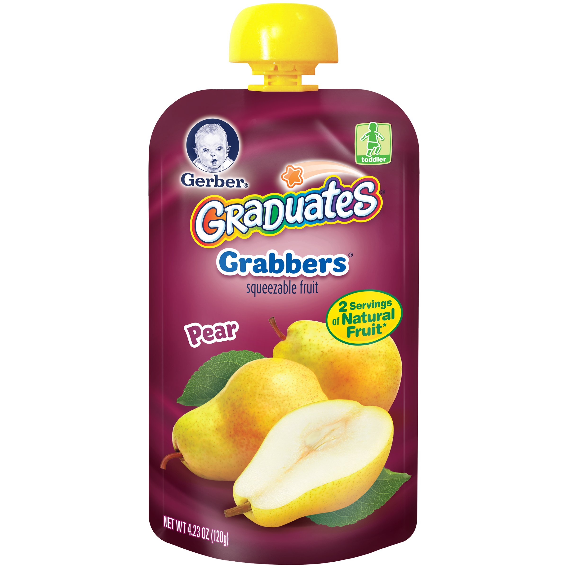 Gerber Graduates Grabbers, Pear Sauce - Shop Toddler food at H-E-B