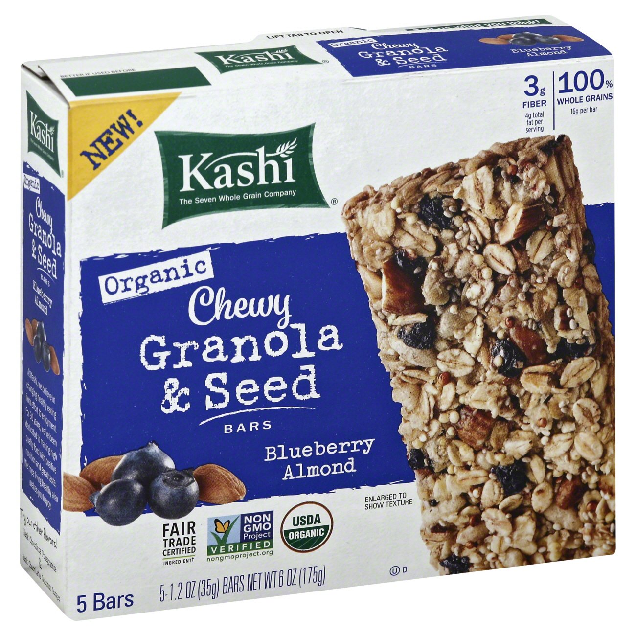 Kashi Blueberry Almond Chewy Granola & Seed Bar - Shop Granola & snack ...