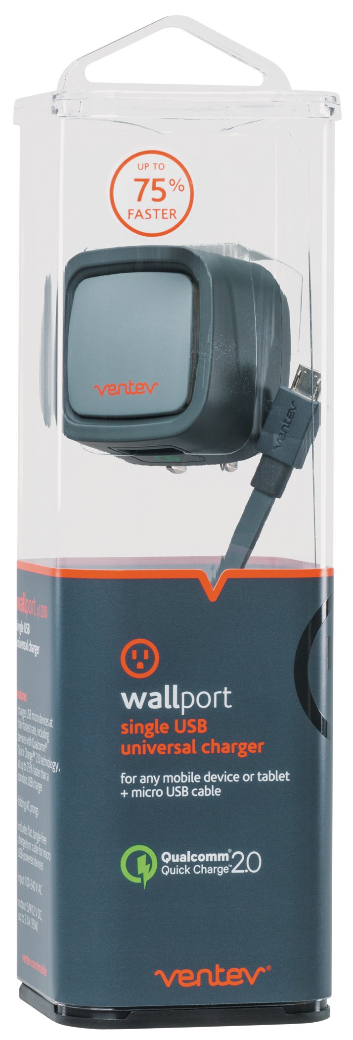 Ventev Wallport Single USB Universal Charger with Micro Cable - Shop ...