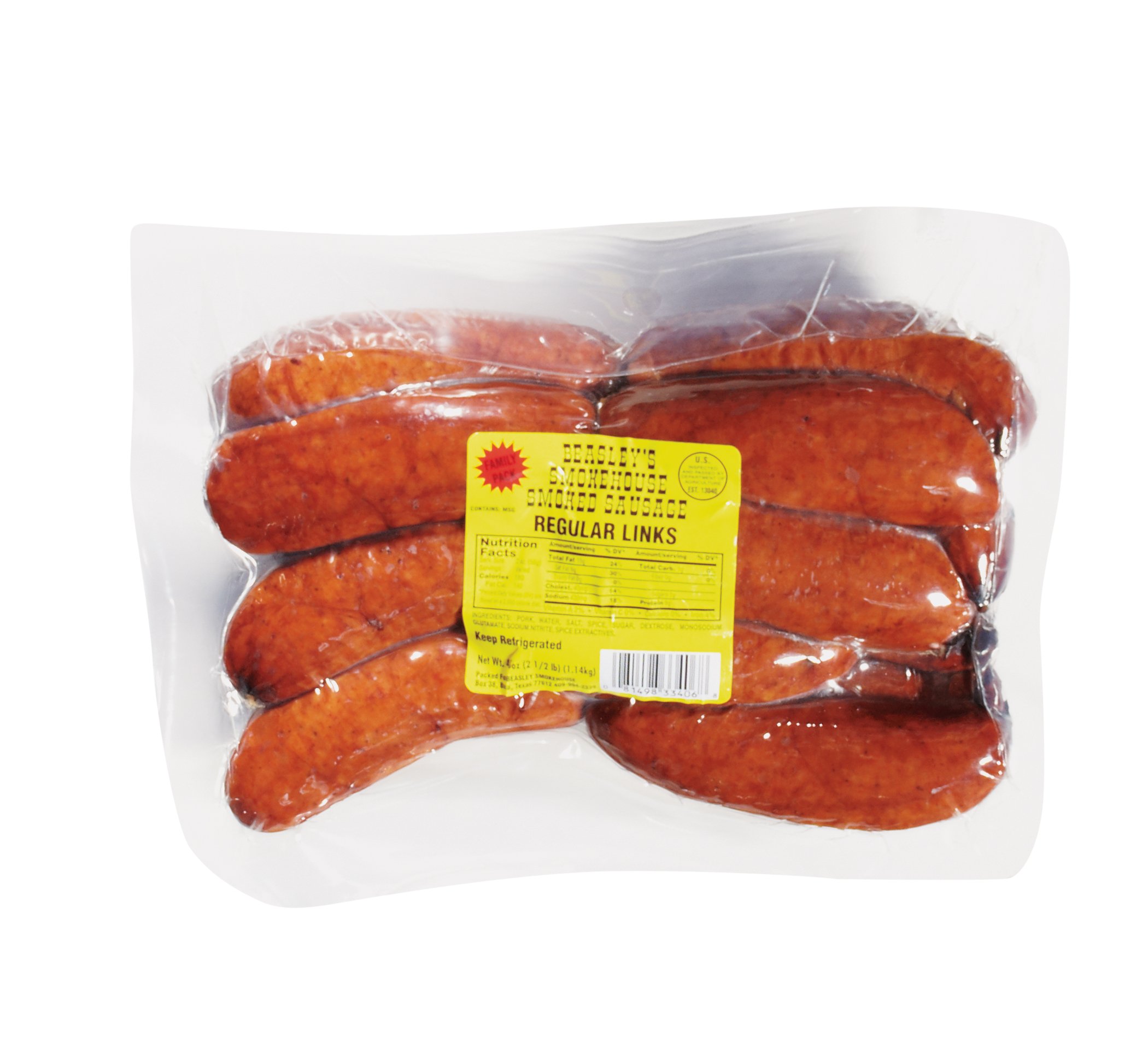 Beasley's Smokehouse Regular Smoked Sausage Links - Family Pack - Shop ...