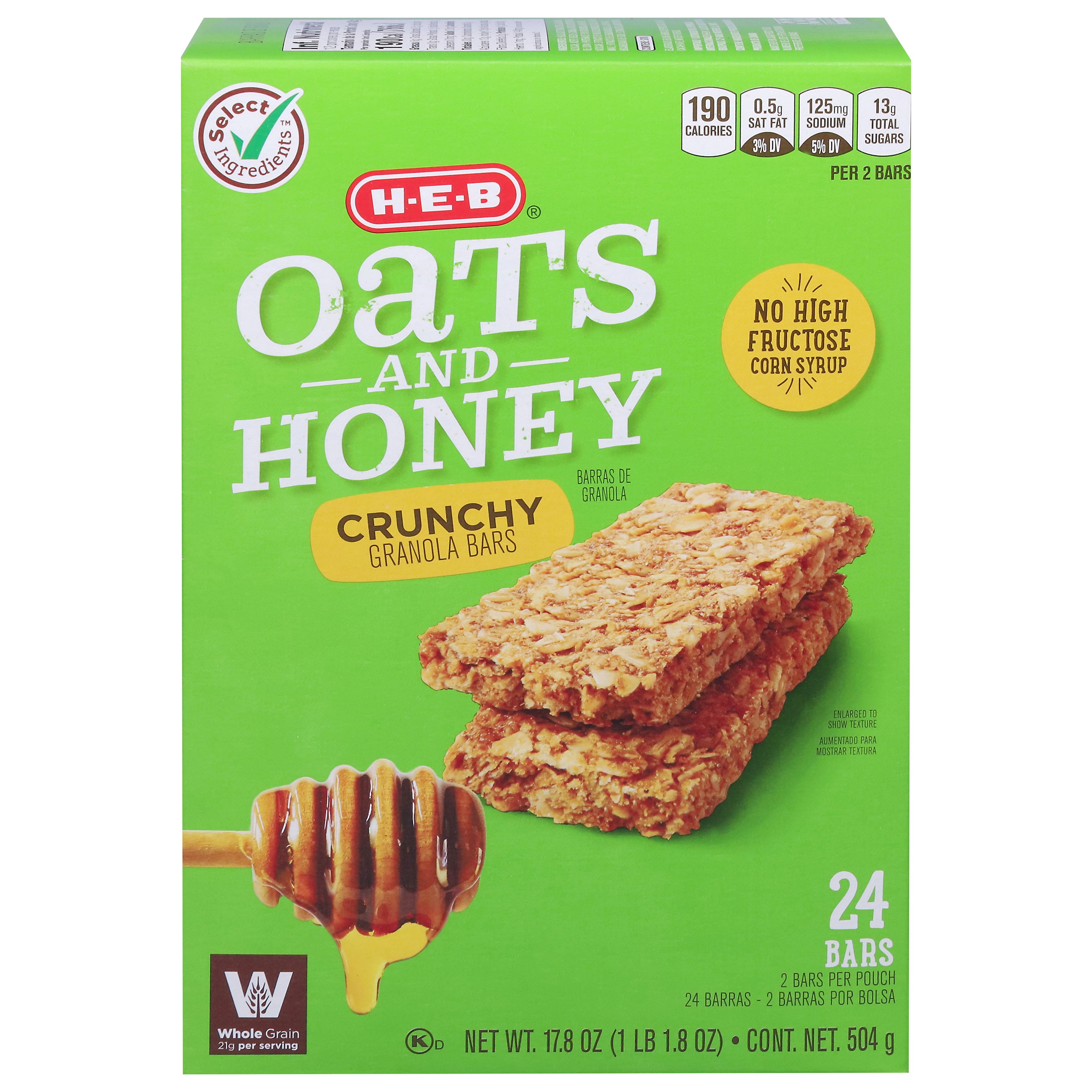 H-E-B Oats & Honey Crunchy Granola Bars, 24 ct | Joe V's Smart Shop ...