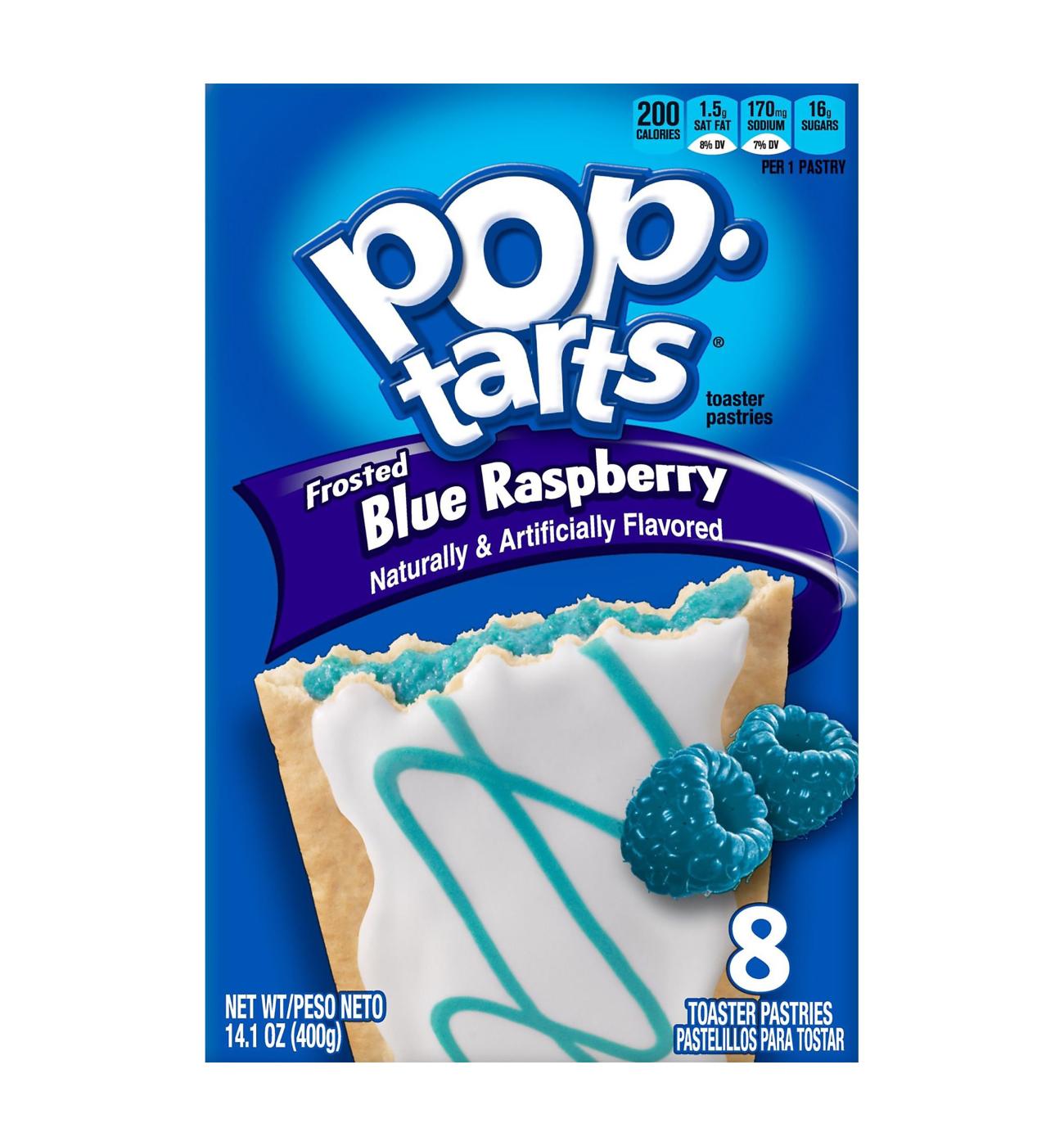 Kellogg's Pop-Tarts Frosted Blue Raspberry Toaster Pastries - Shop ...