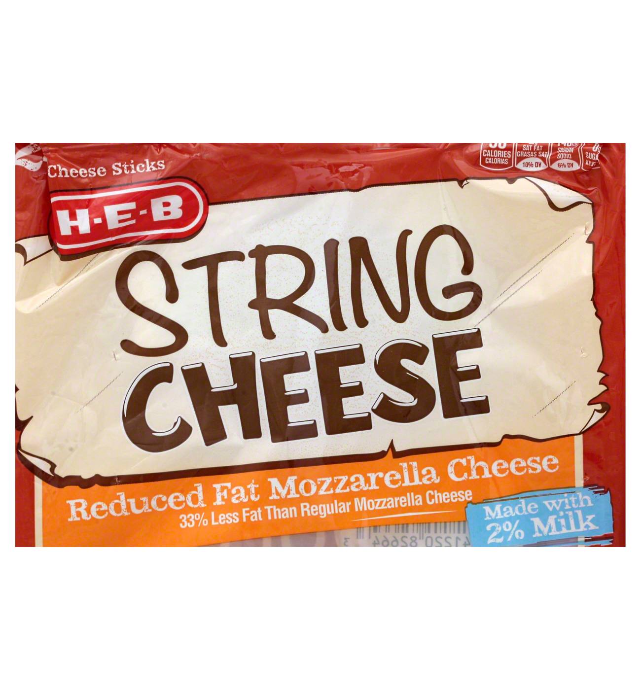 H-E-B Select Ingredients Reduced Fat Mozzarella String Cheese - Shop ...