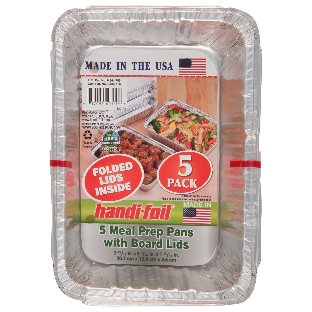 Handi-Foil Meal Prep Pans & Board Lids, 5 pk - Shop Bakeware at H-E-B