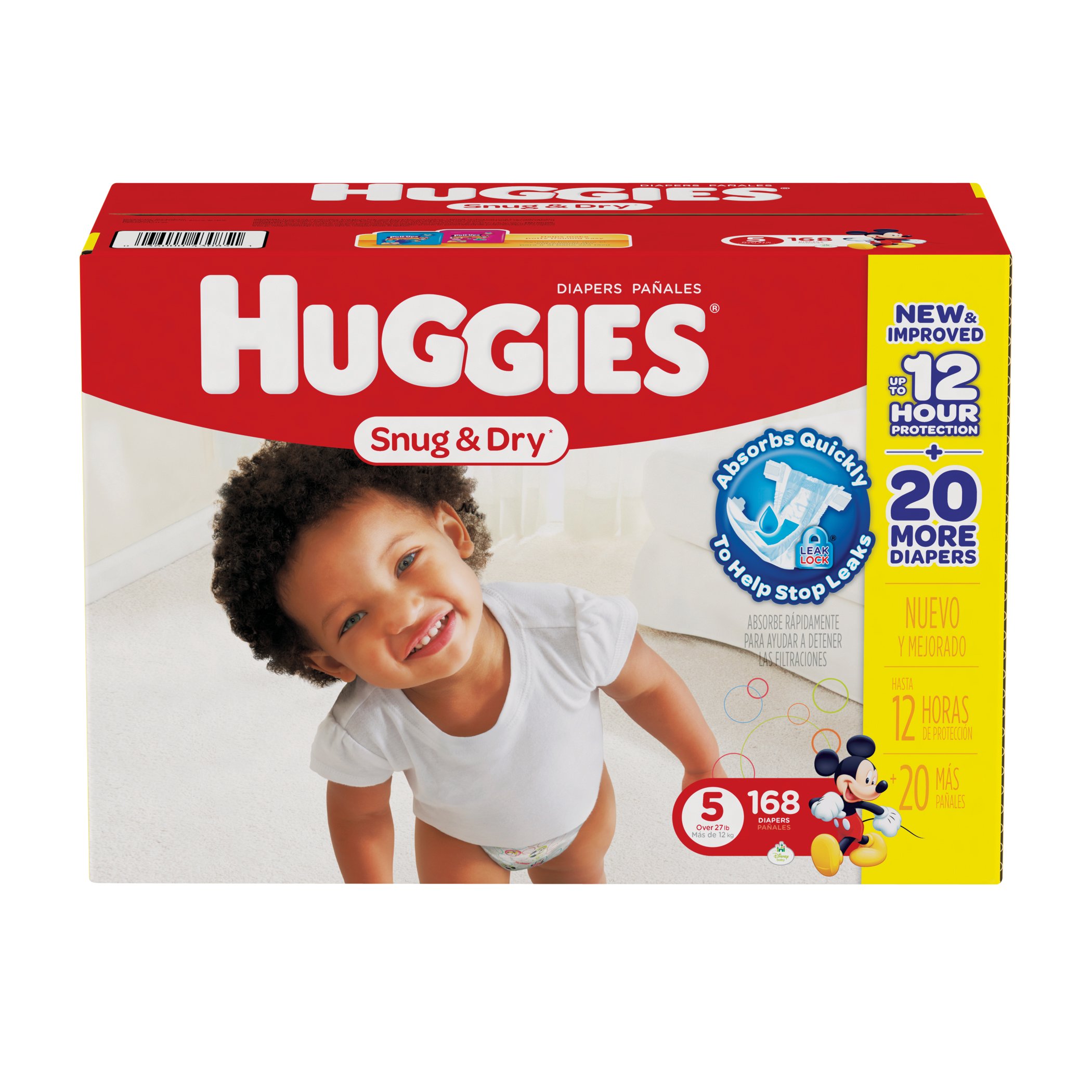 Huggies Snug & Dry Diapers Mega Colossal Pack, Size 5 - Shop Diapers at ...
