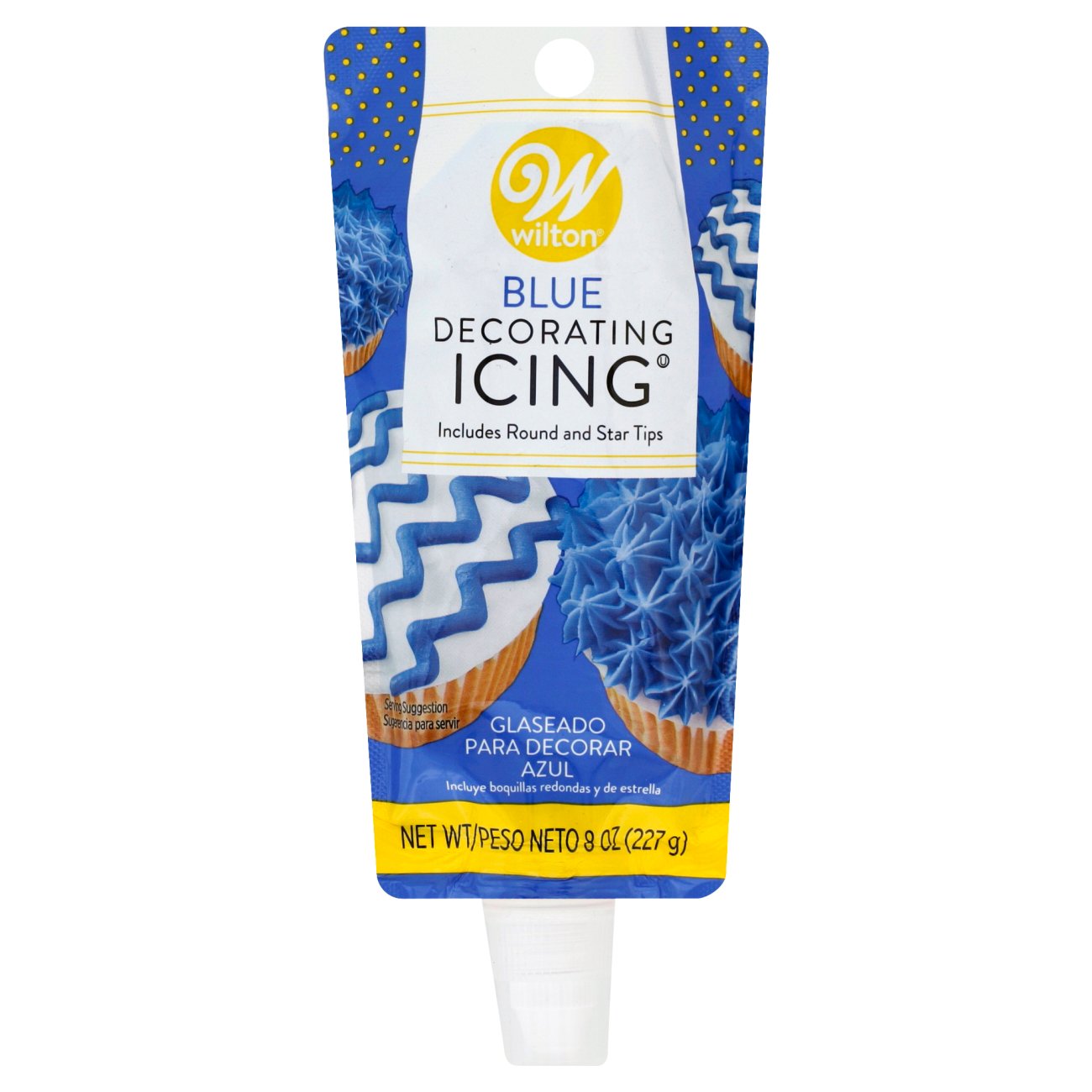 Wilton Blue Decorating Icing Tube with Round & Star Tips - Shop Icing ...