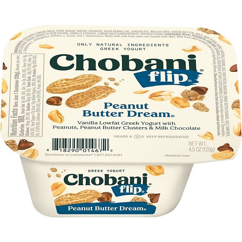 Chobani Flip Low-Fat Peanut Butter Dream Greek Yogurt - Shop Yogurt at ... Chobani Flip Low-Fat Peanut Butter Dream Greek Yogurt - Shop Yogurt at ...