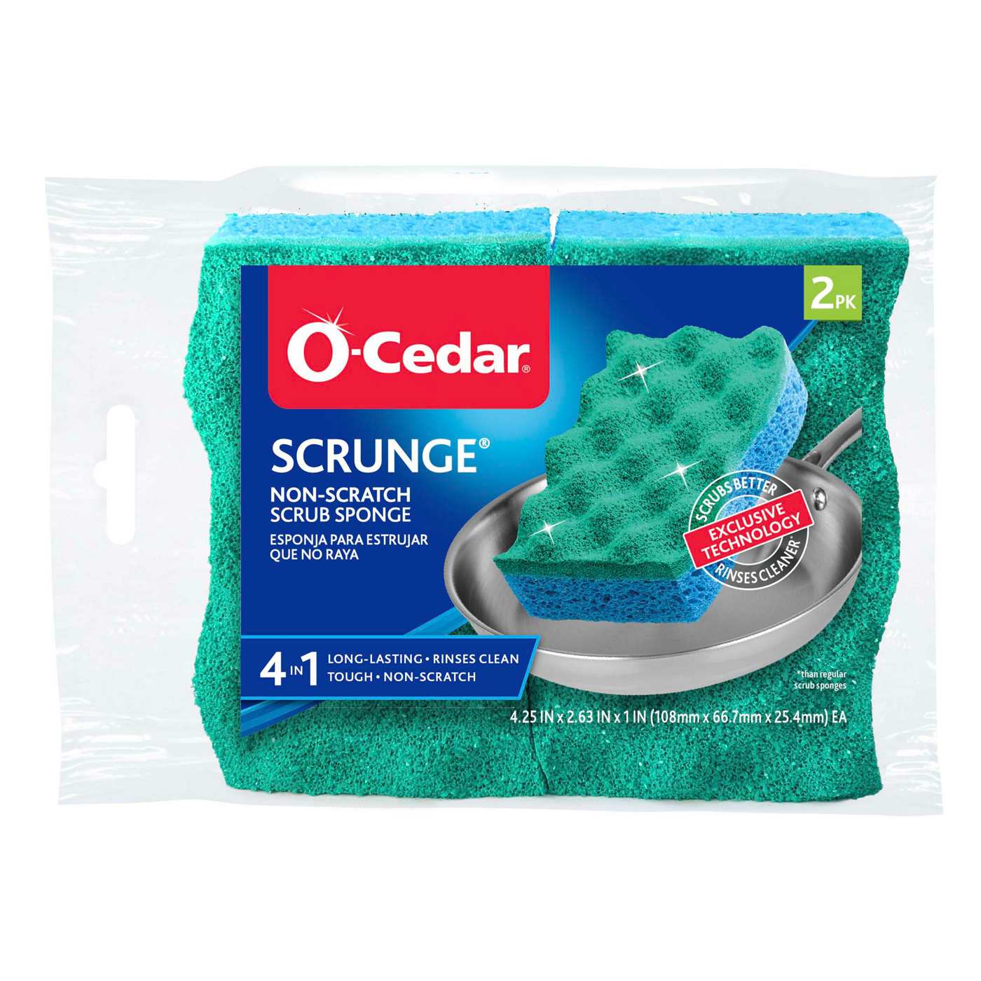 O-Cedar Scrunge Non-Scratch Scrub Sponge - Shop Sponges & scrubbers at ...
