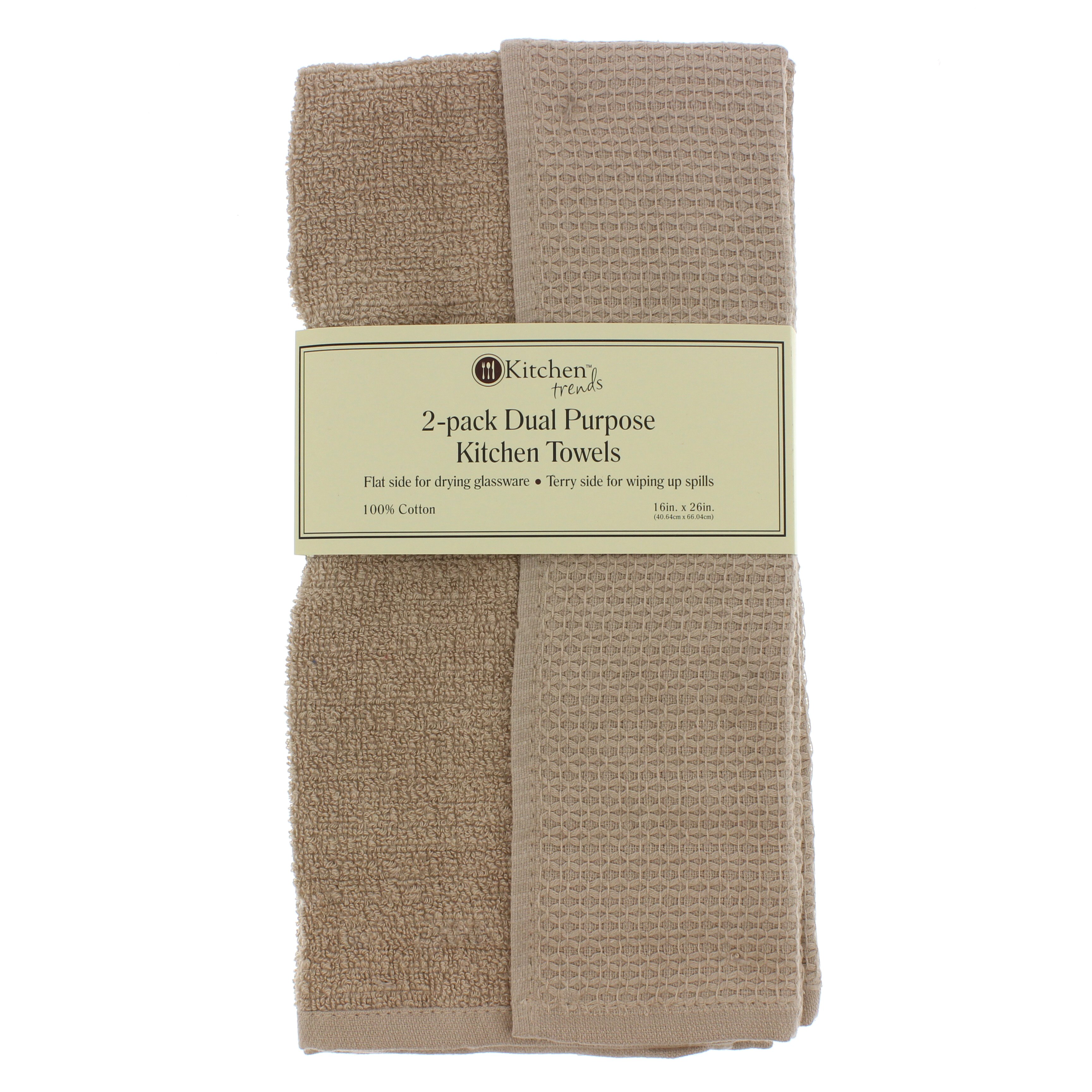Kitchen Trends Tan Dual Purpose Kitchen Towels - Shop Kitchen linens at ...