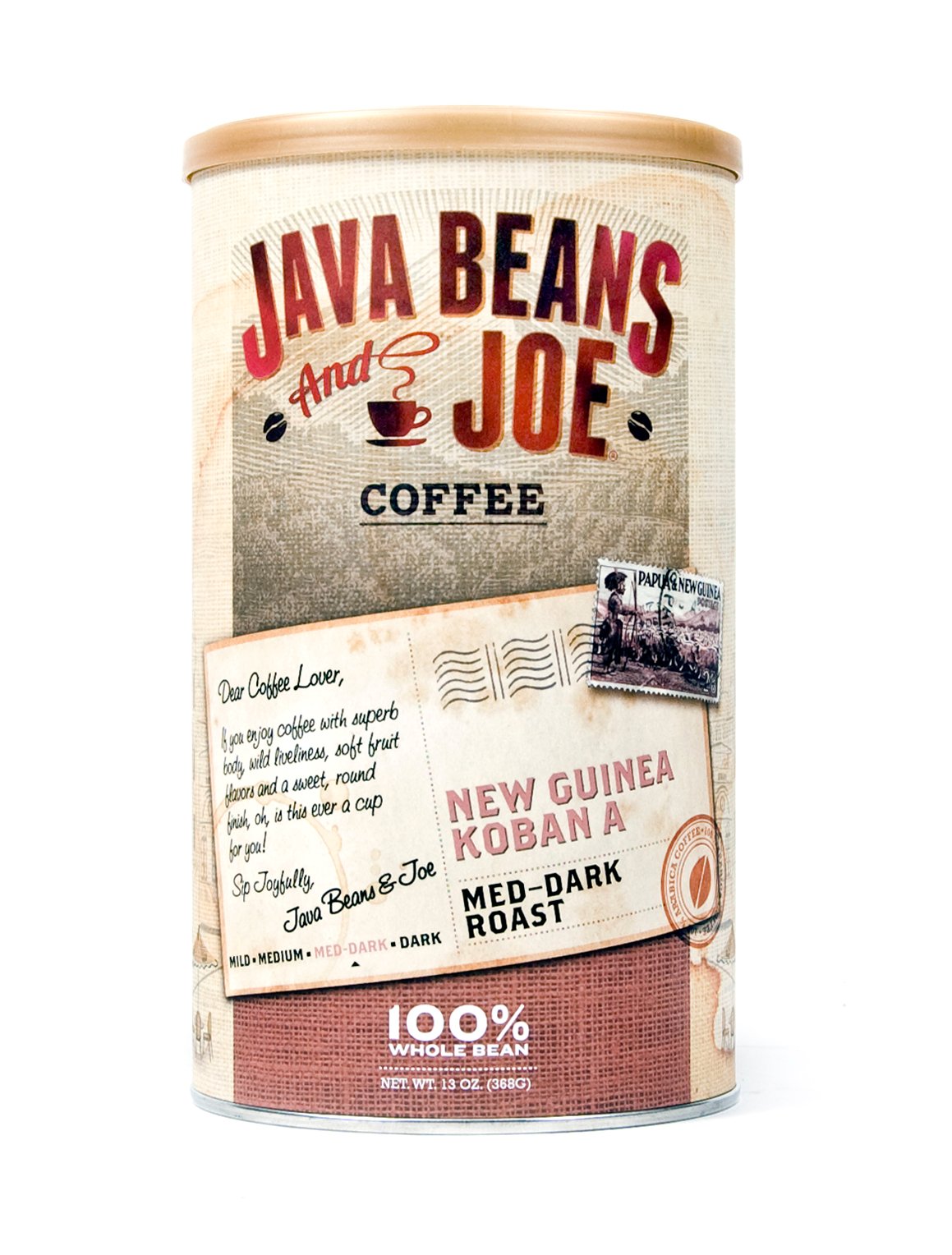 Java Beans & Joe New Guinea Koban A Medium Dark Roast Whole Bean Coffee ...
