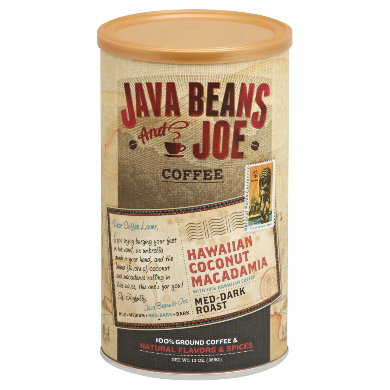 Java Beans & Joe Coffee Hawaii Coconut Macadamia Medium Roast Ground ...