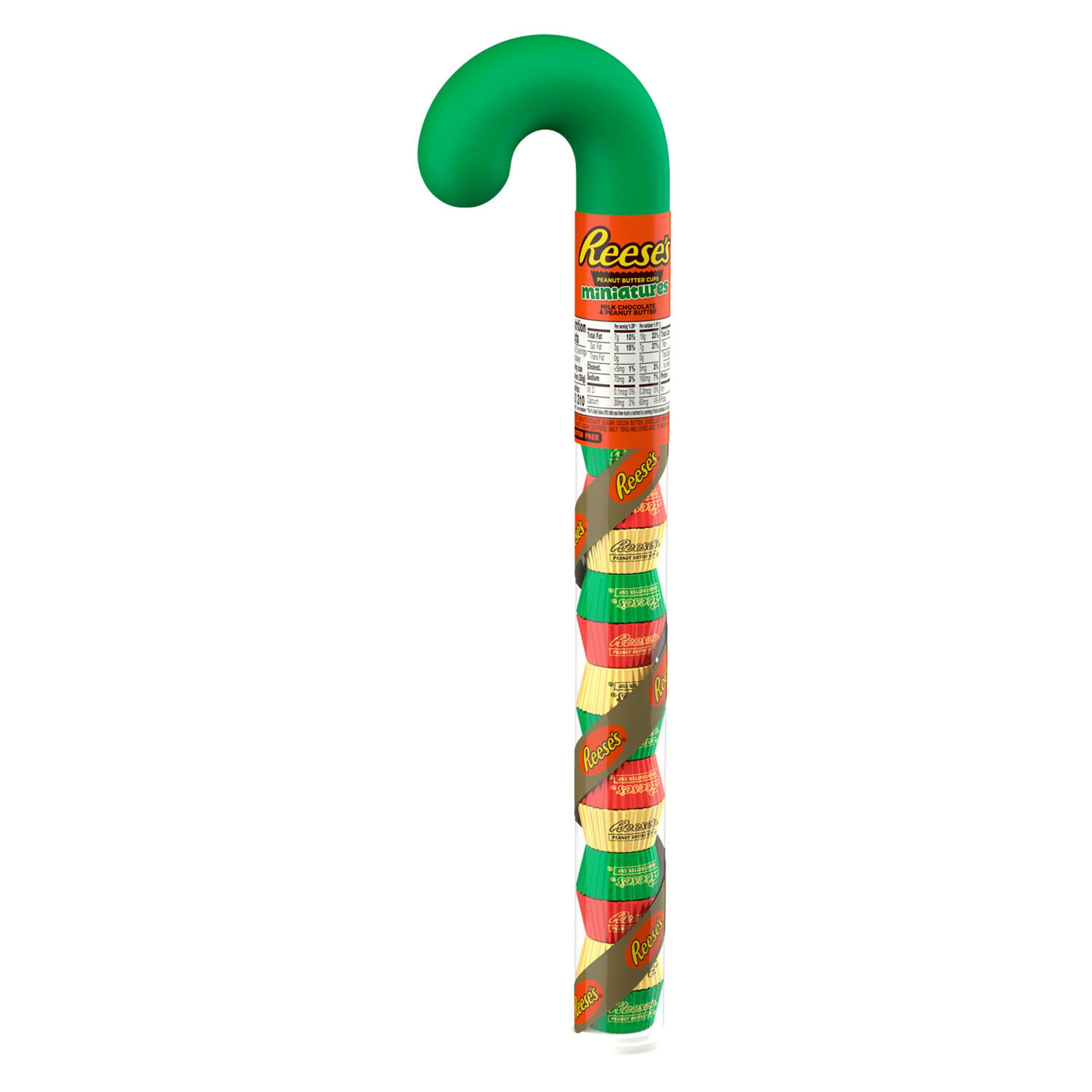 Reese's Milk Chocolate Peanut Butter Cups Christmas Candy Plastic Cane ...