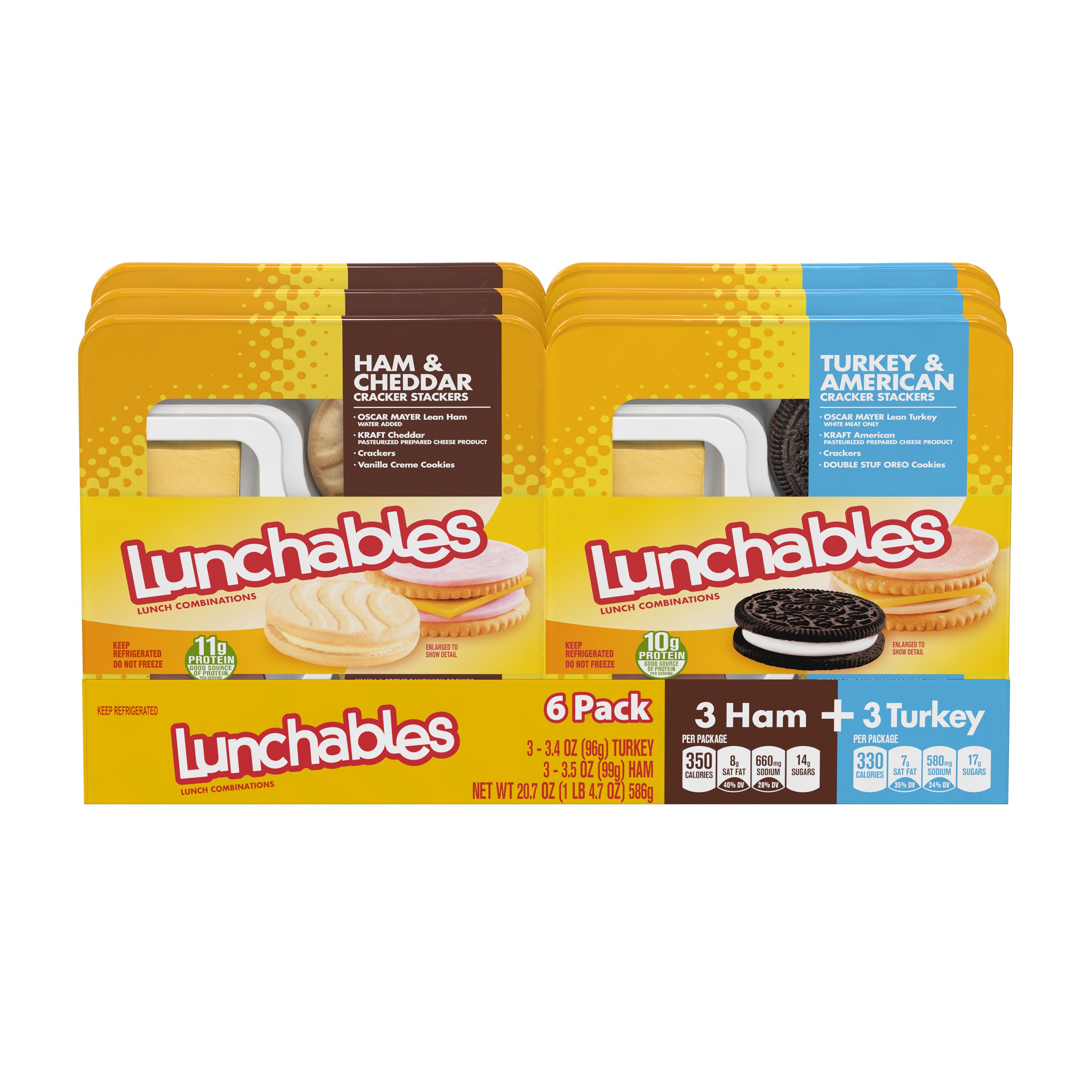 Oscar Mayer Lunchables Turkey American & Ham Cheddar - Shop Snack Trays ...