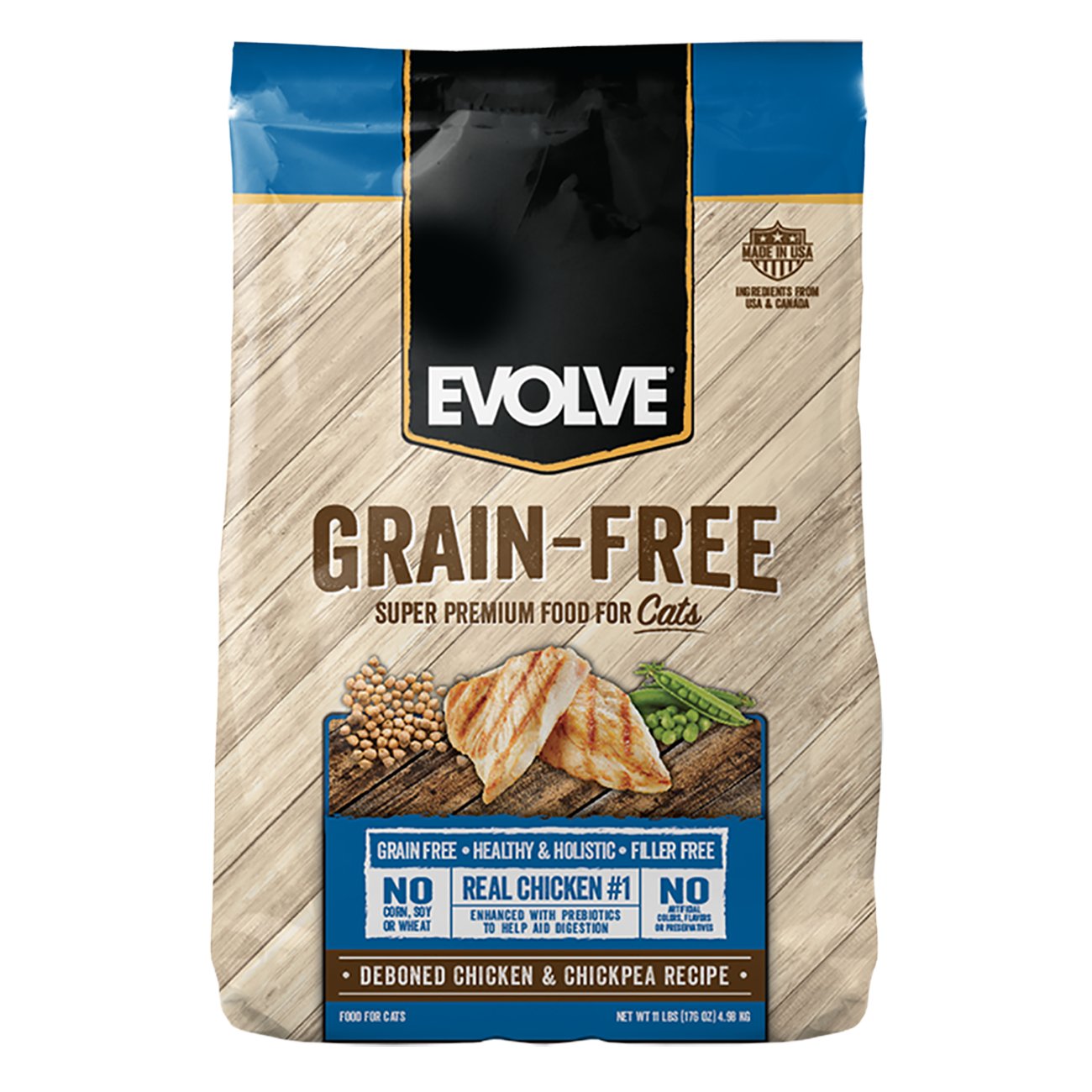 Evolve Grain Free Chicken Pea & Vegetable Formula Cat Food - Shop Food ...