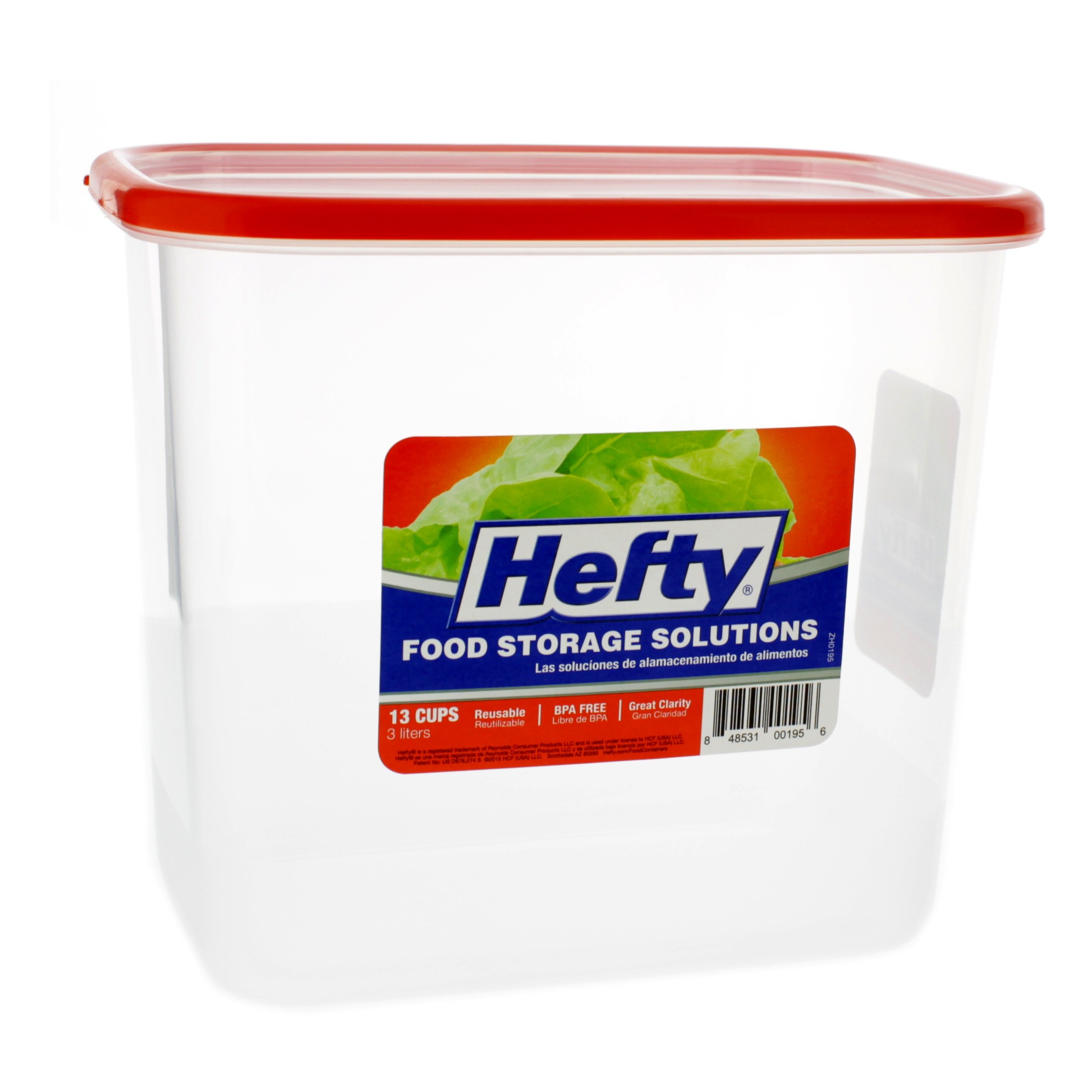 Hefty Rectangle Food Storage Solutions, 13 Cups - Shop Food storage at ...
