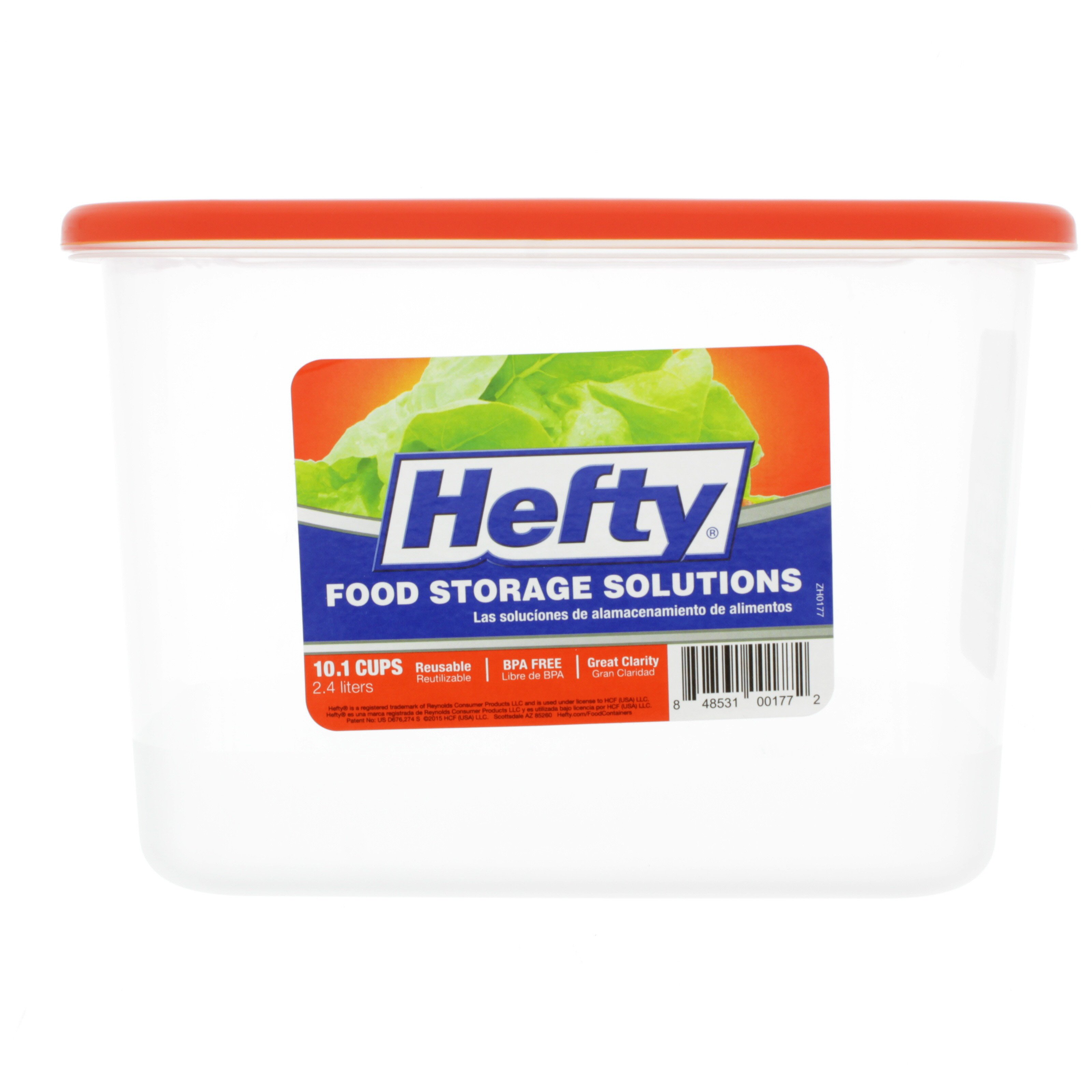 Hefty Rectangle Food Storage Solutions 10.1 Cups - Shop Food storage at ...