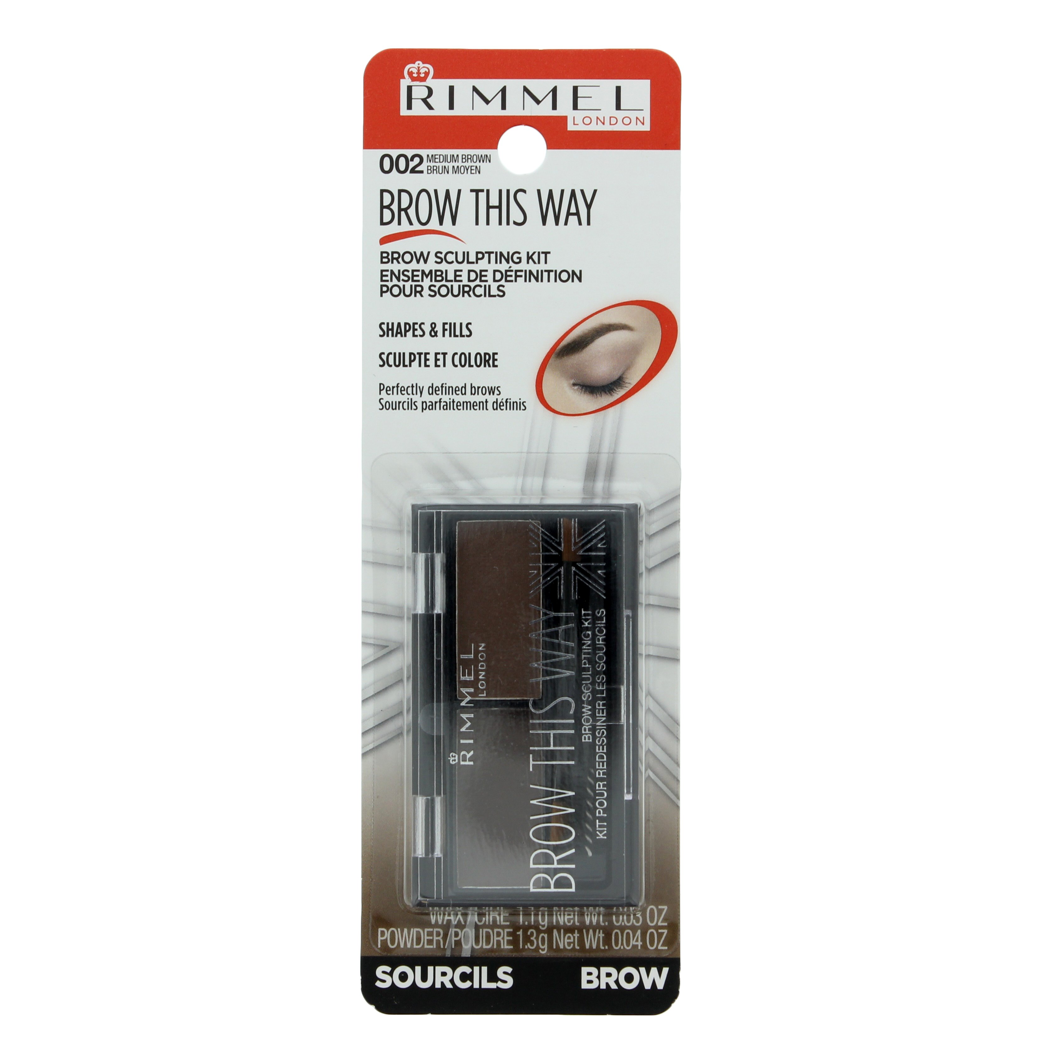 Rimmel London Brow This Way Sculpting Kit, 002 Medium Brown - Shop Brow ...