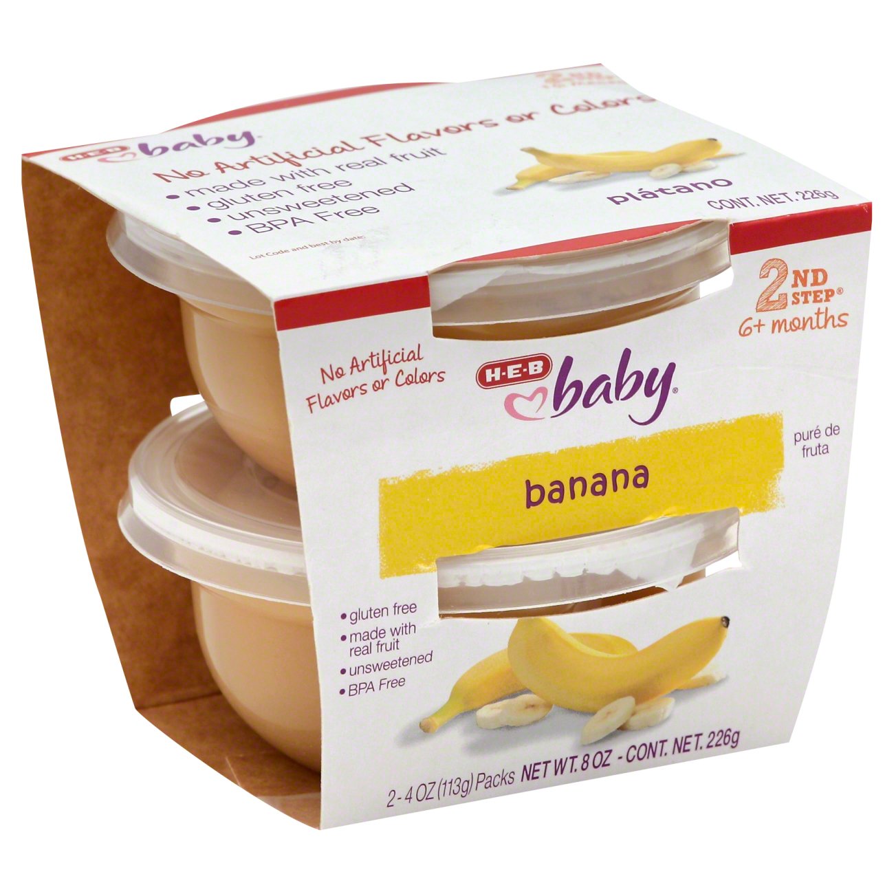 H-E-B Baby Food Puree Fruit Cups - Banana - Shop Baby food at H-E-B
