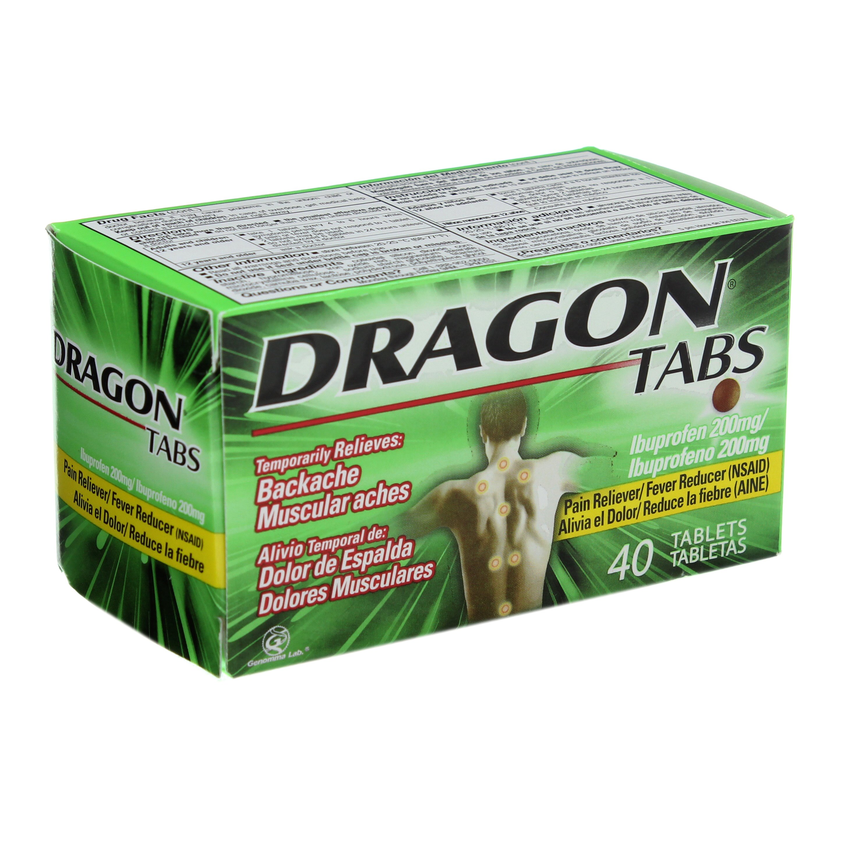 Dragon Tabs Ibuprofen 200 MG Pain Reliever Fever Reducer Tablets - Shop ...