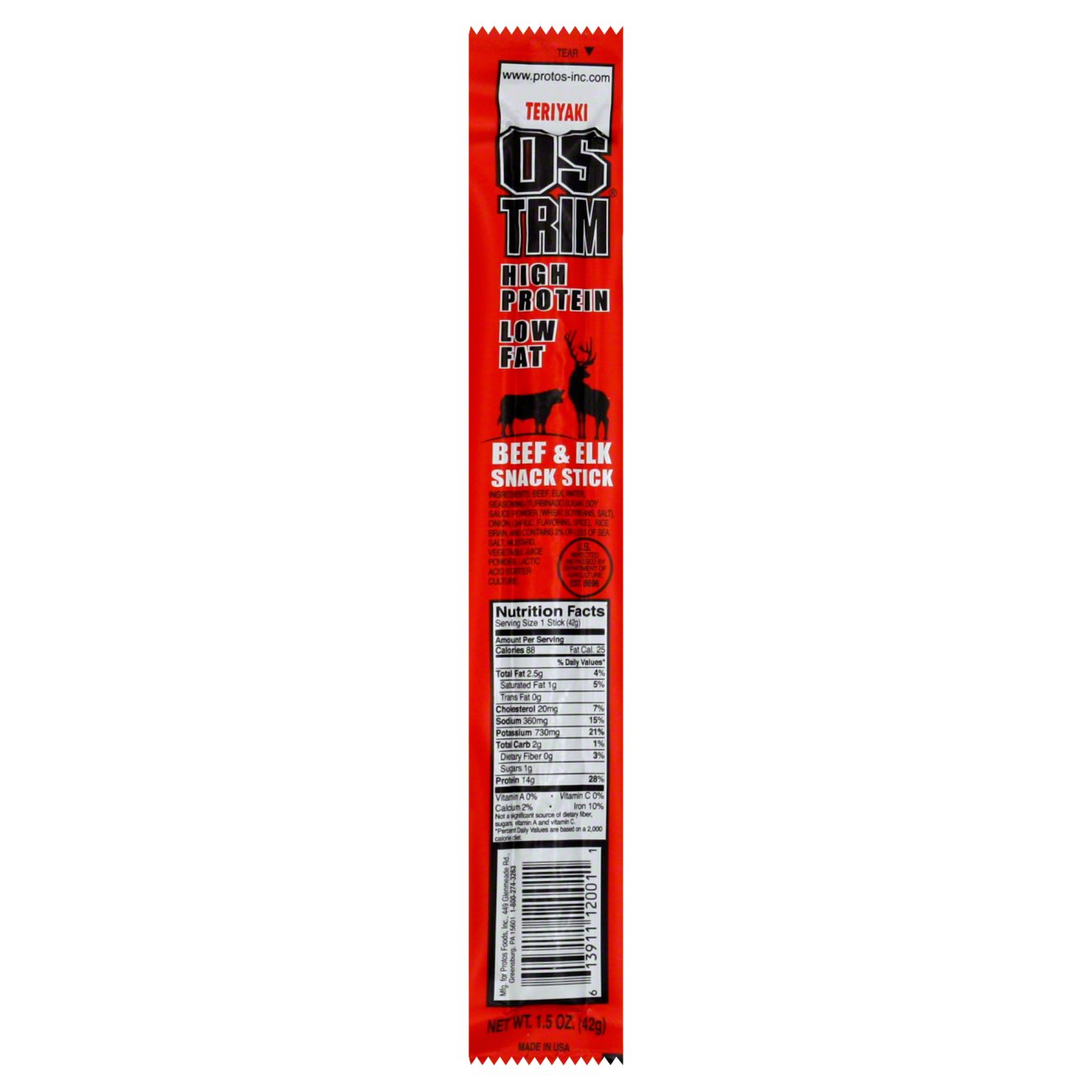 Ostrim Beef and Elk Teriyaki Snack Stick - Shop Jerky at H-E-B